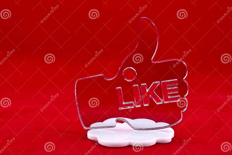 Thumb Up Shape on a White Cloud Stock Image - Image of like, concept ...