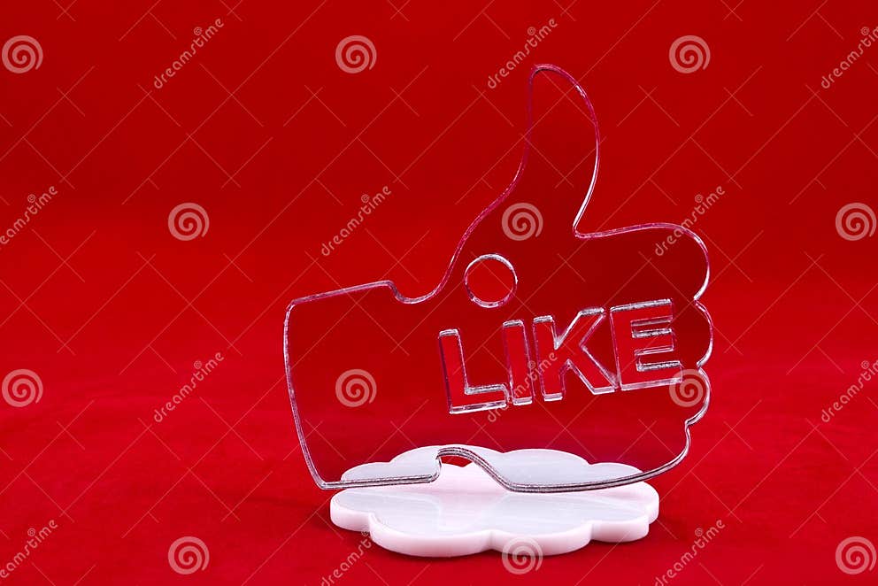 Thumb Up Shape on a White Cloud Stock Image - Image of like, concept ...