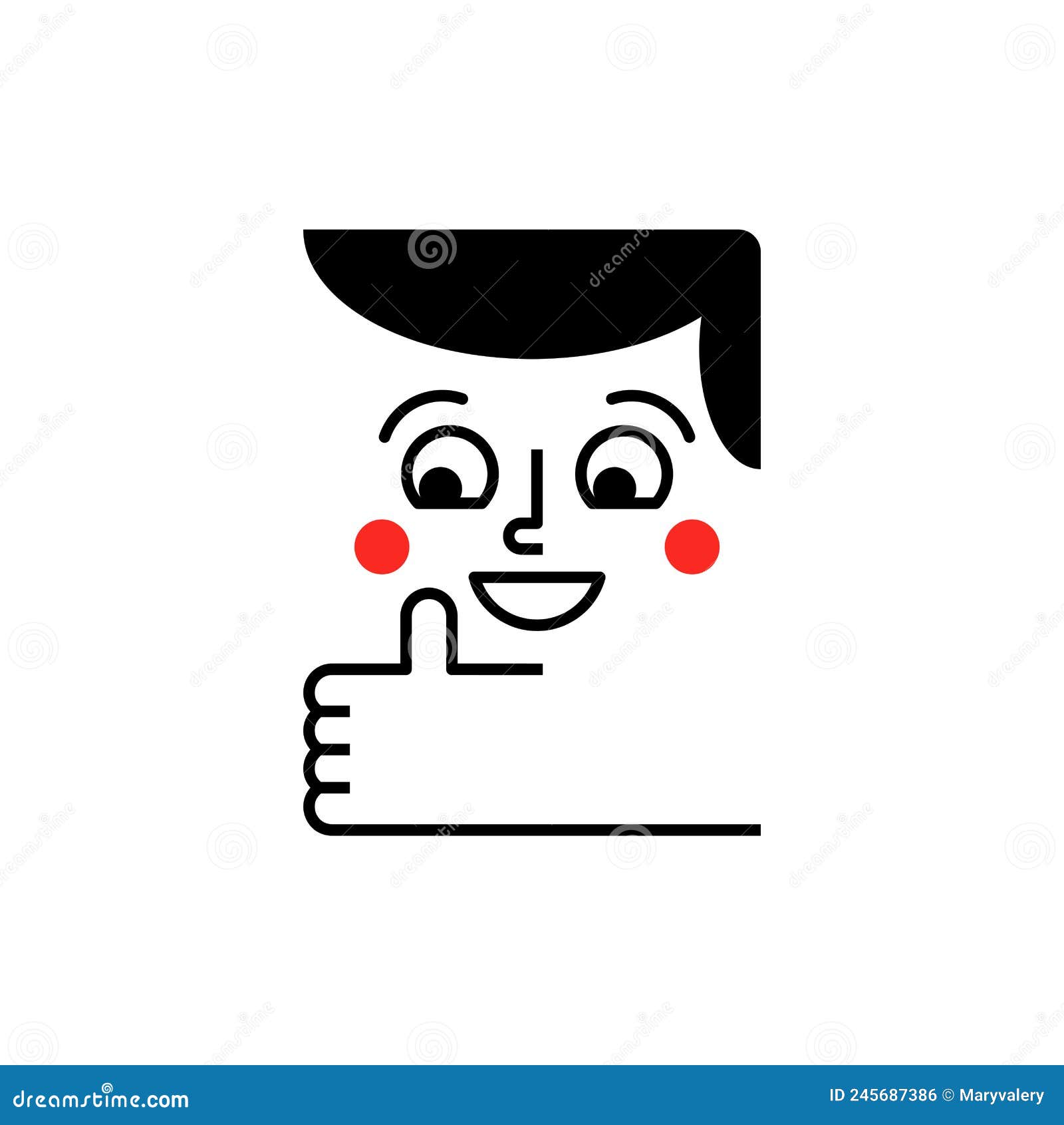 Thumb Up Sign Everything is Very Good Symbol Stock Vector ...