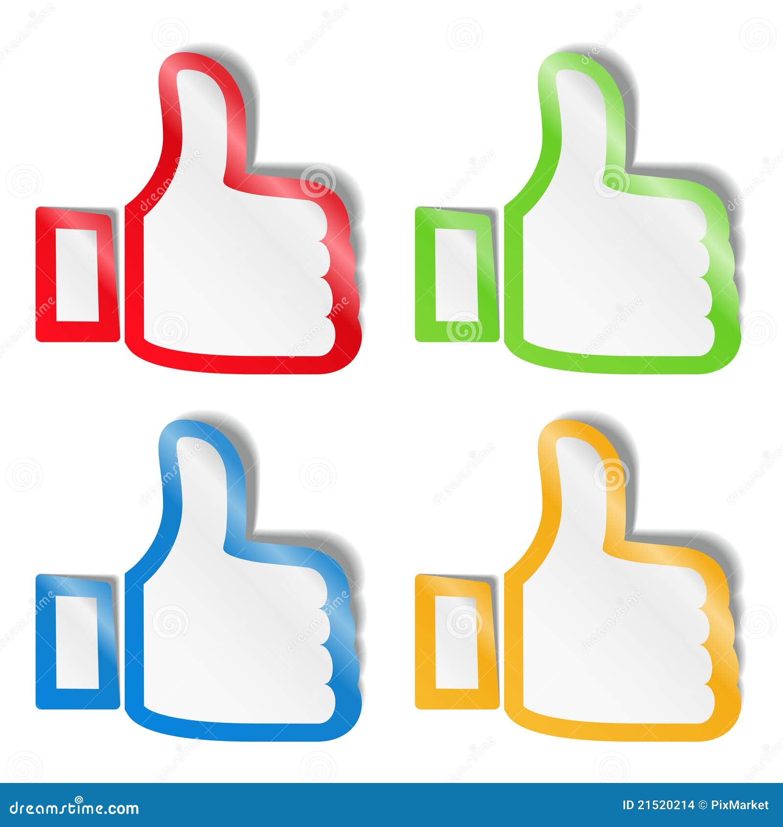Thumb Up Stickers stock illustration. Illustration of design - 21520214