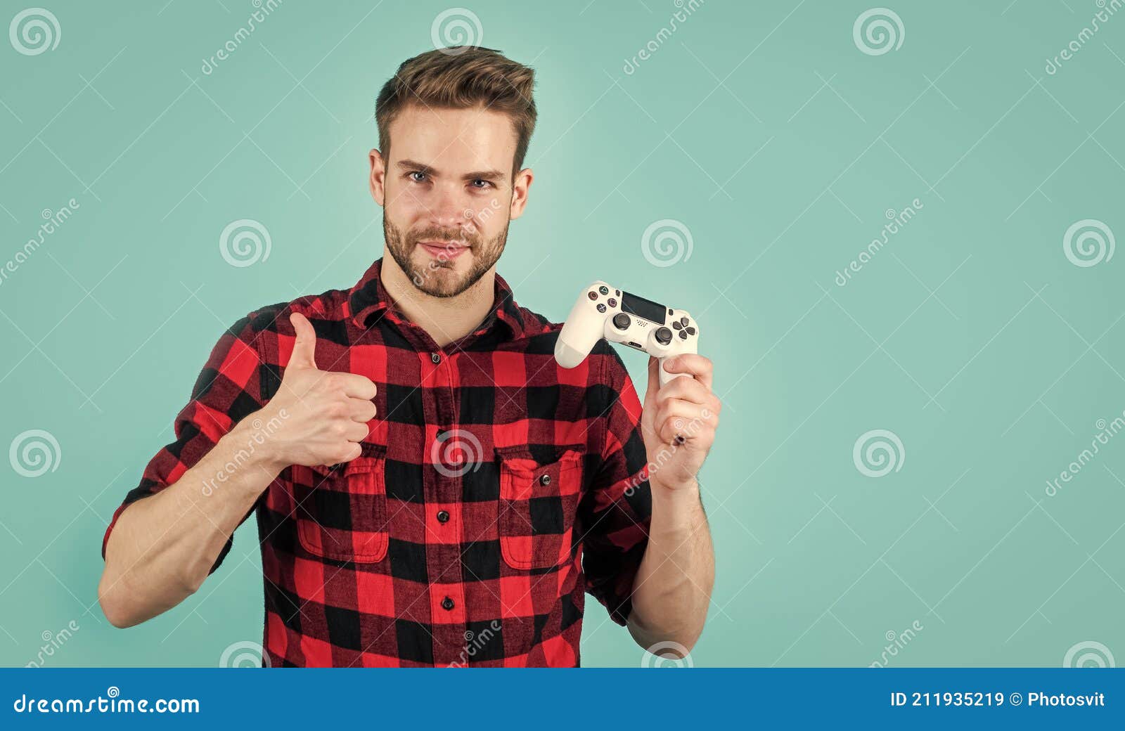 Thumb Up for Success. Modern Technology and Engineering. Video Game ...