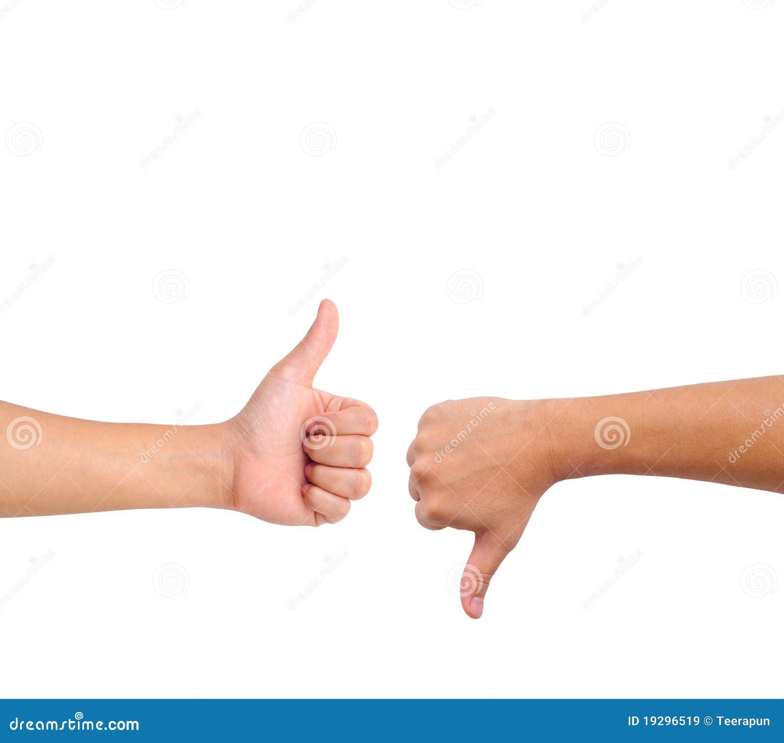 Thumb Up and Thumb Down Hand Signs Stock Image - Image of communication ...