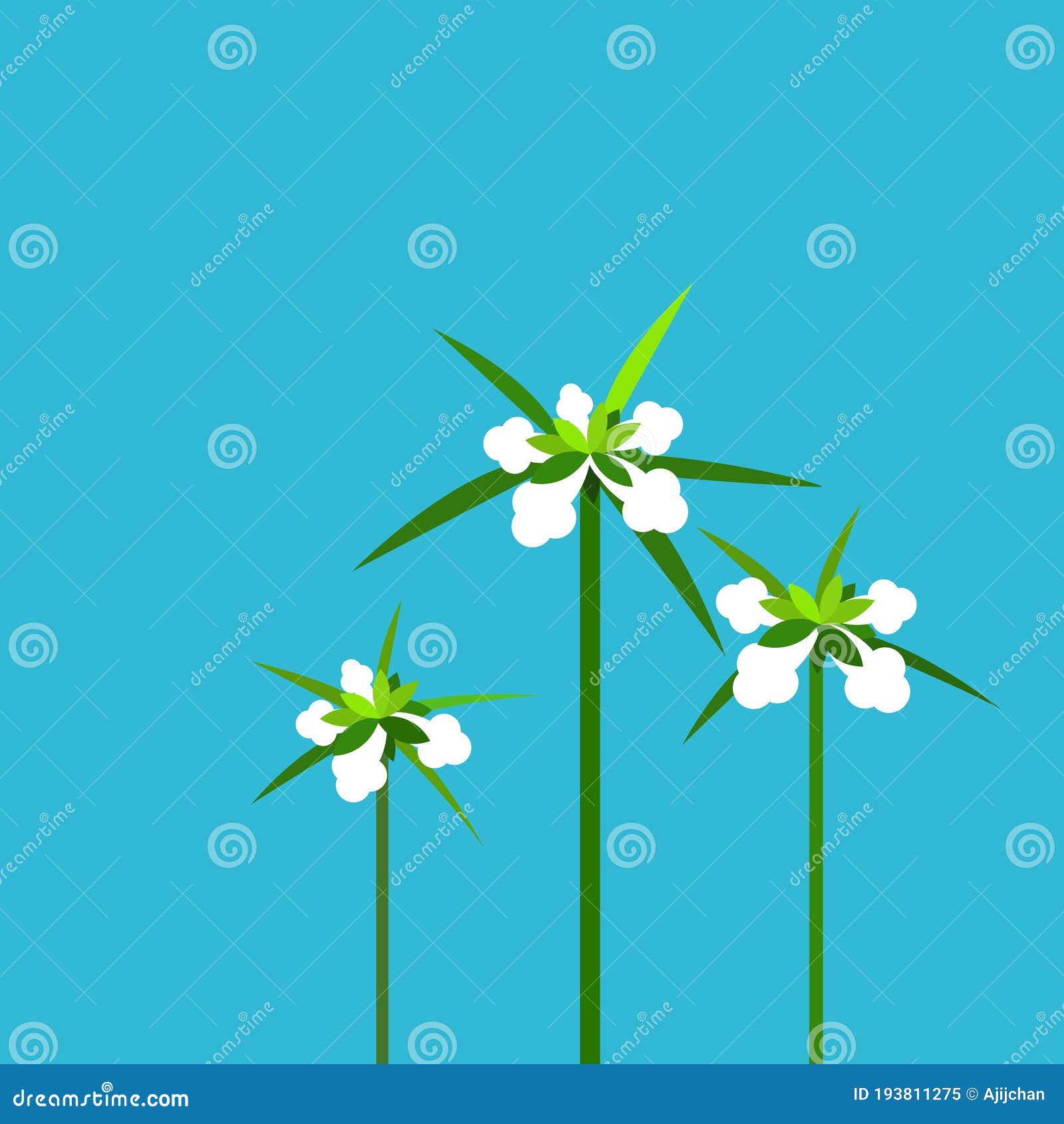 Illustration Of Leucas Slitwort Flower Locally Called `Thumbapoo`,a ...