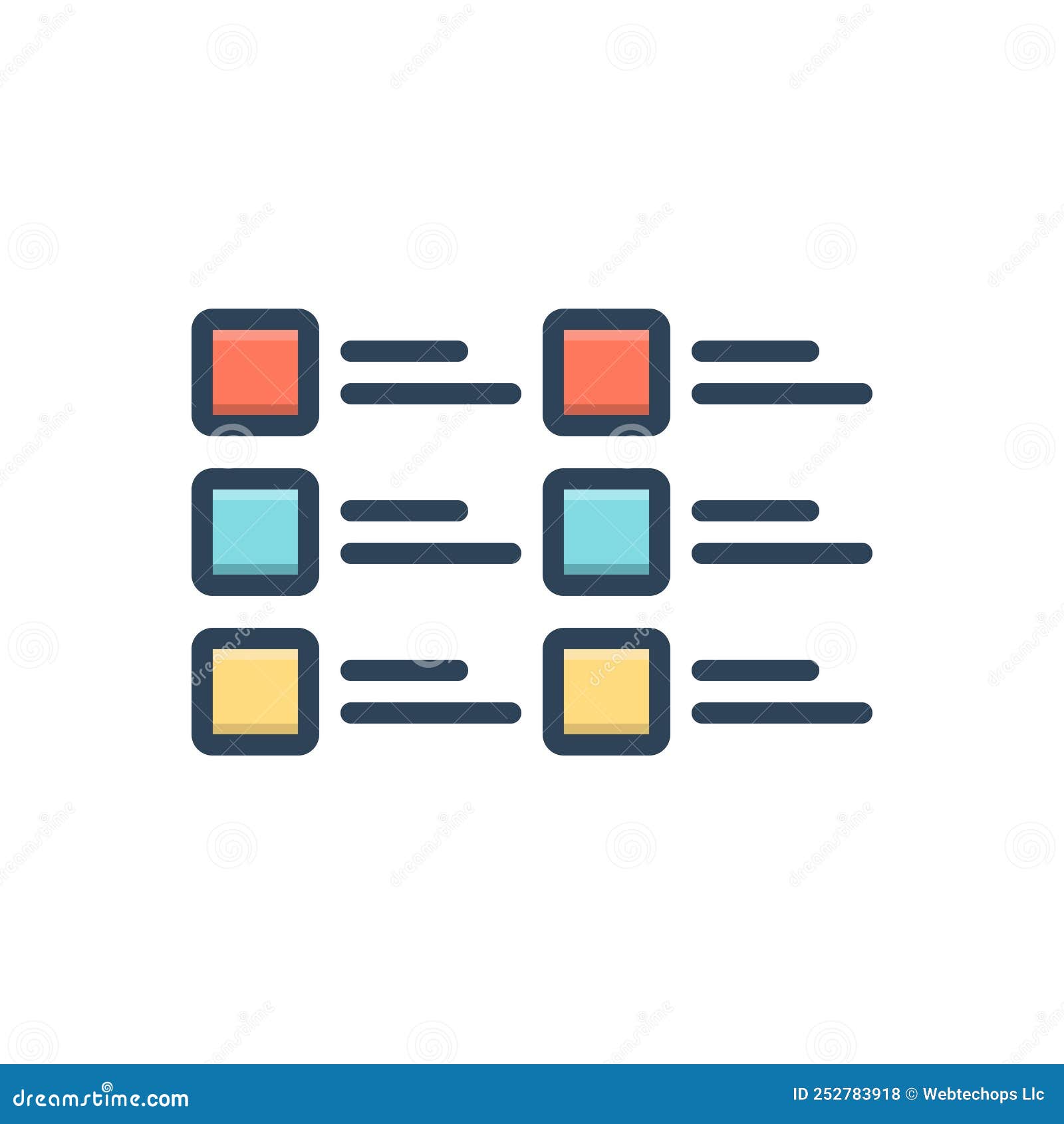 Color Illustration Icon for Thumbnails, List and Menu Stock Vector ...