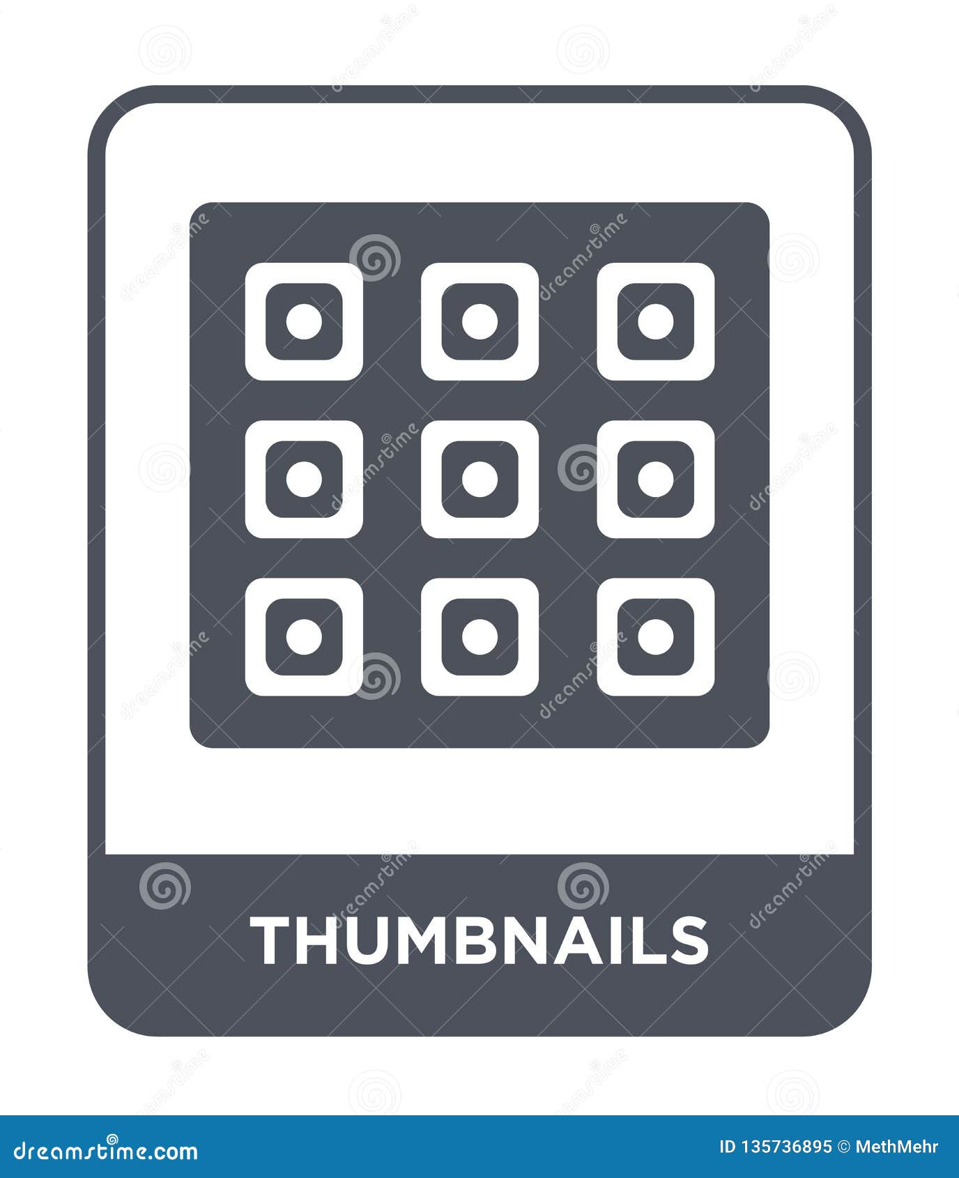 Thumbnails Icon Vector Isolated On White Background, Thumbnails ...