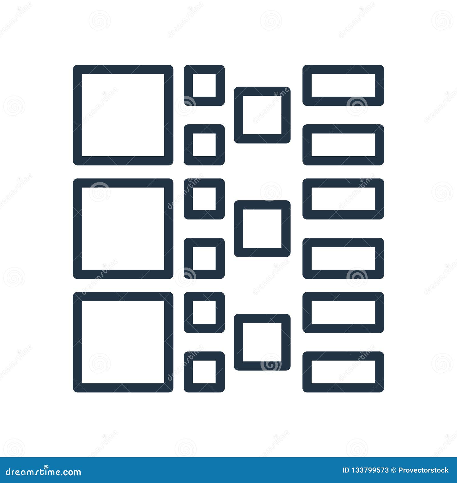 Thumbnails Icon Vector Isolated on White Background, Thumbnails Stock ...