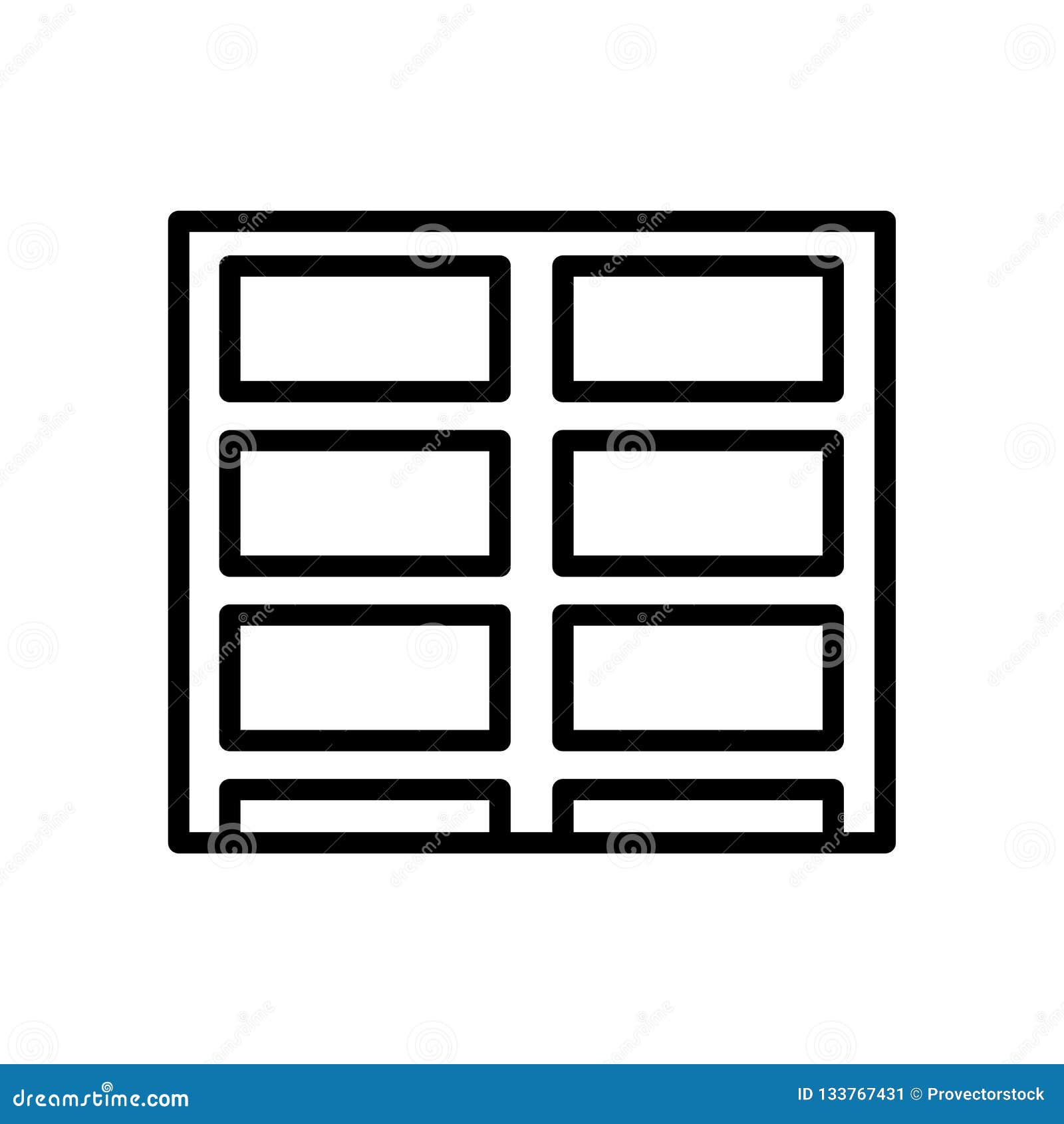 Thumbnails Icon Vector Sign And Symbol Isolated On White Background ...