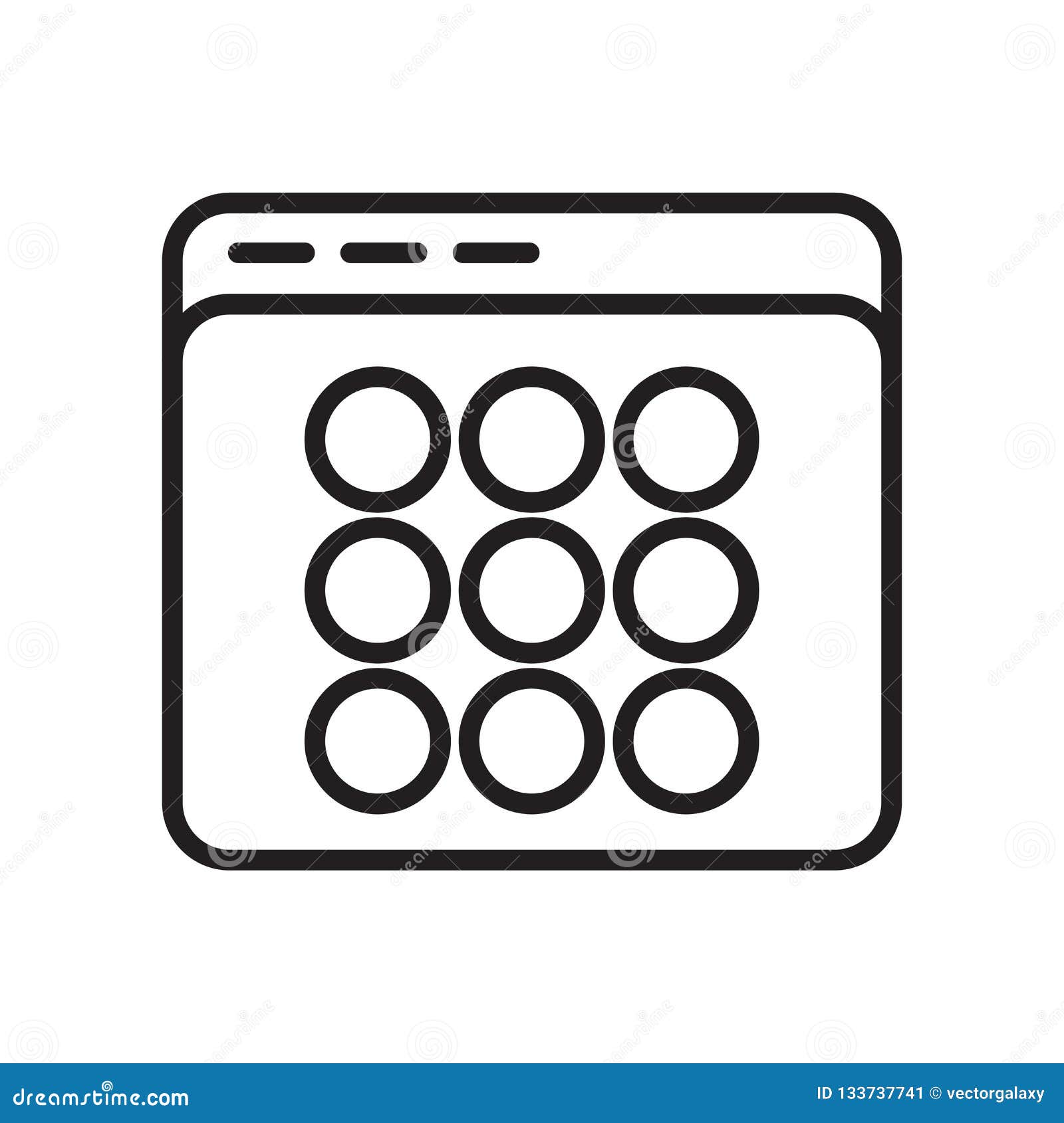 Thumbnails Icon Vector Sign and Symbol Isolated on White Background ...