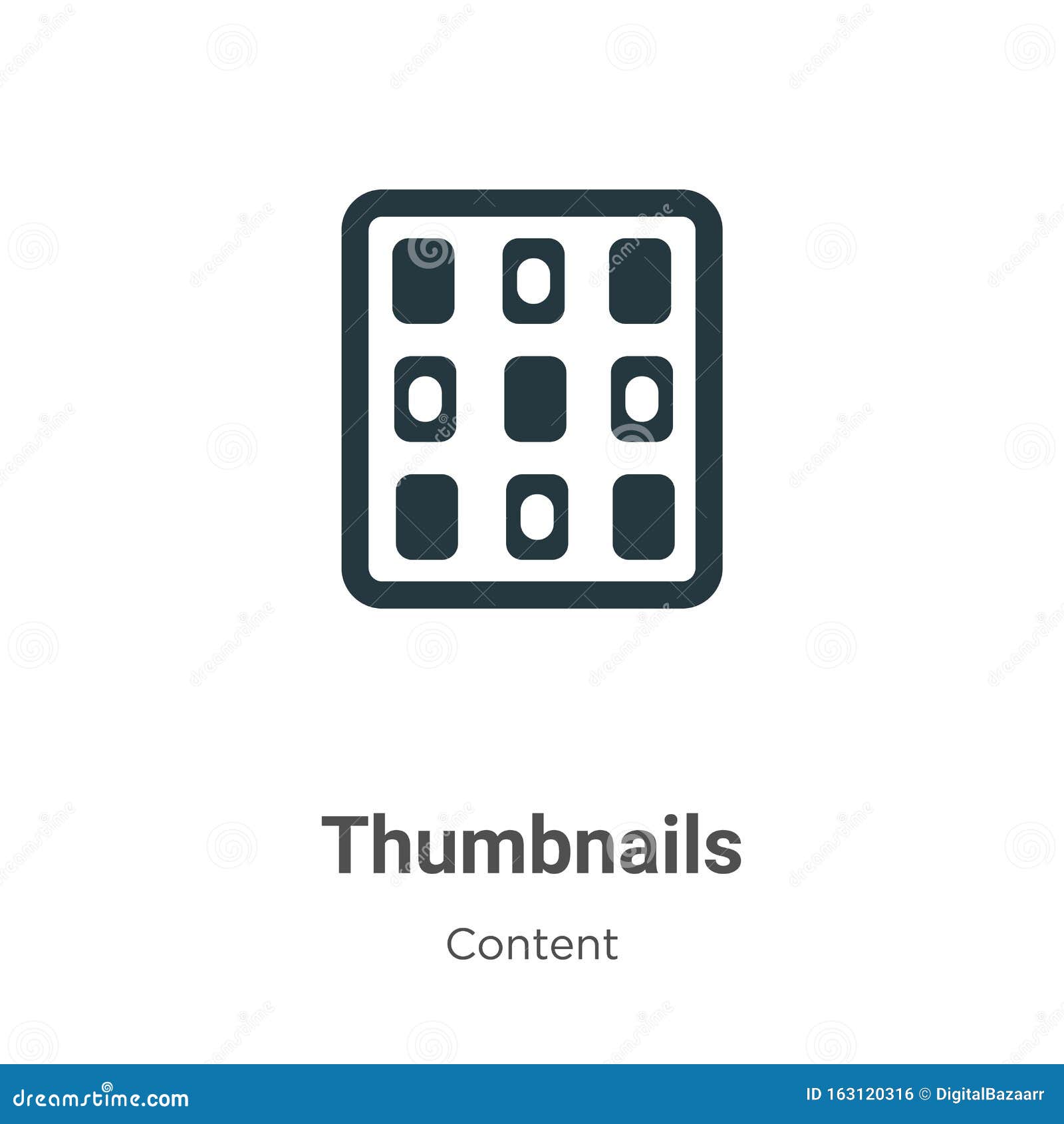 Thumbnails Vector Icon Isolated On Transparent Background, Thumb ...