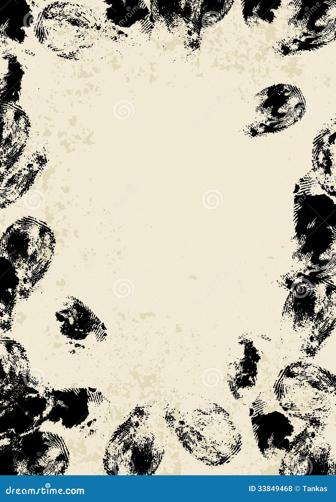 Thumbprint border stock vector. Illustration of stained - 33849468