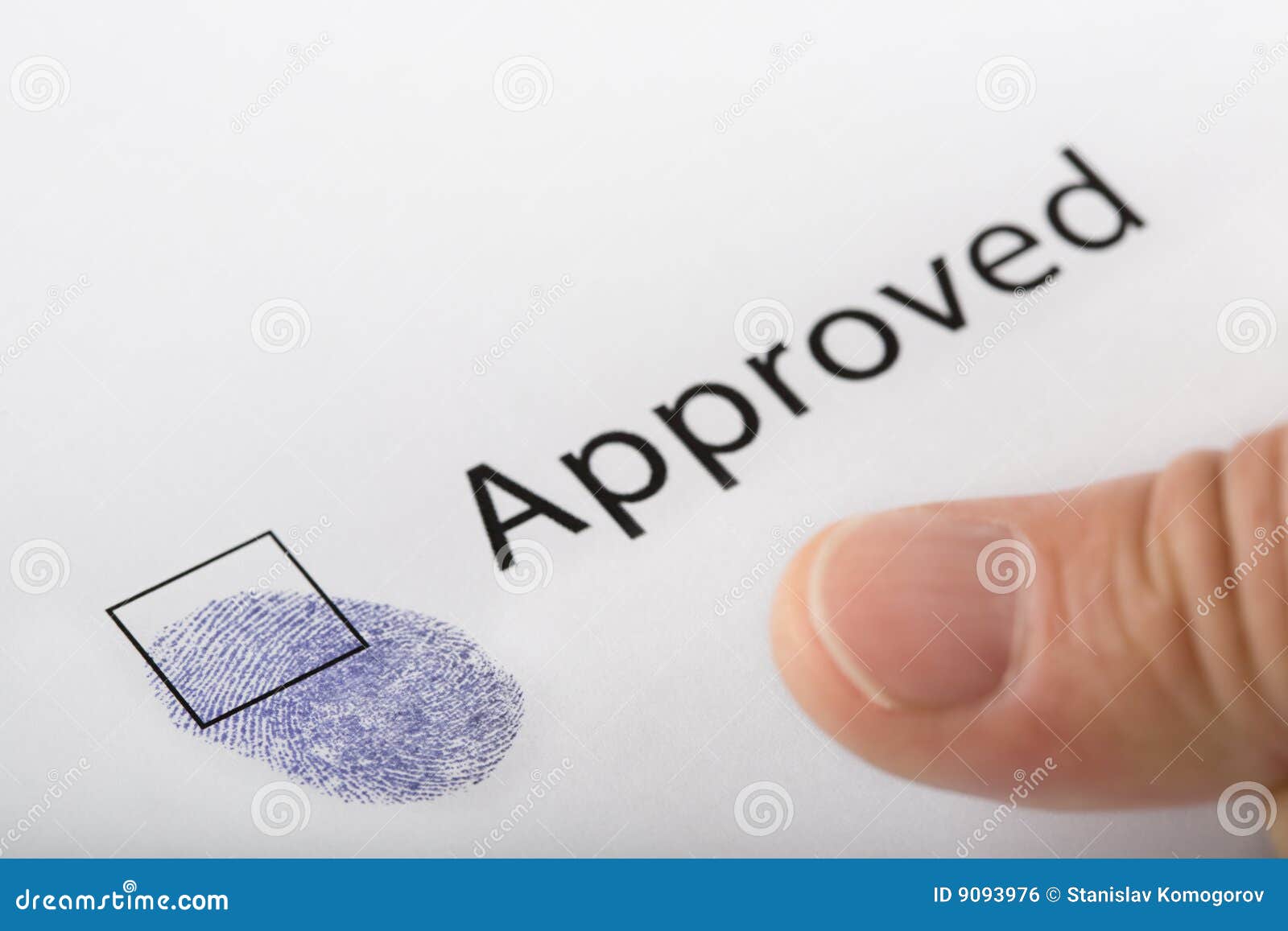 Thumbprint & checkbox stock photo. Image of checkbox - 9093976