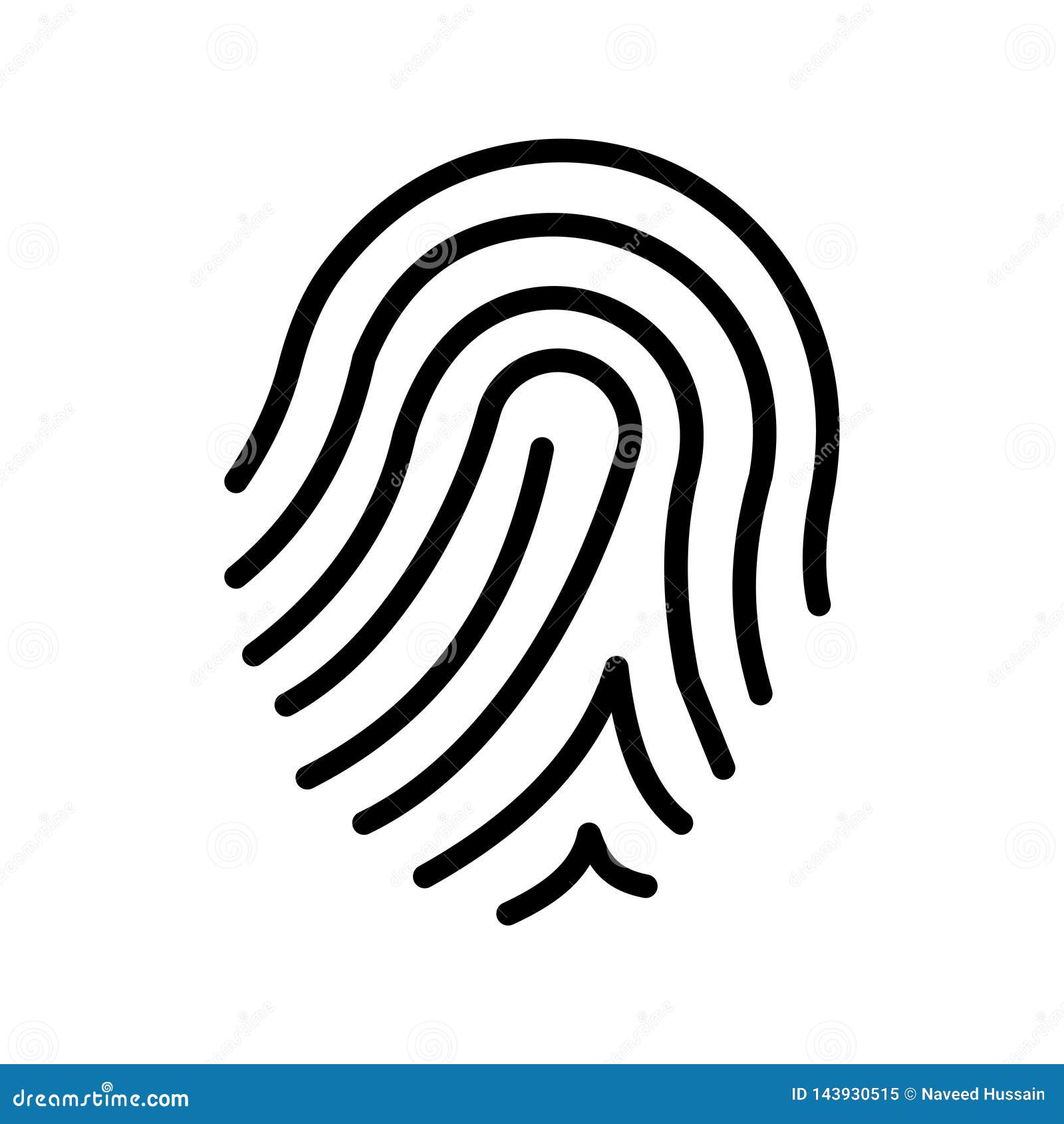 Thumbprint Glyph Flat Vector Icon Stock Vector - Illustration of ...