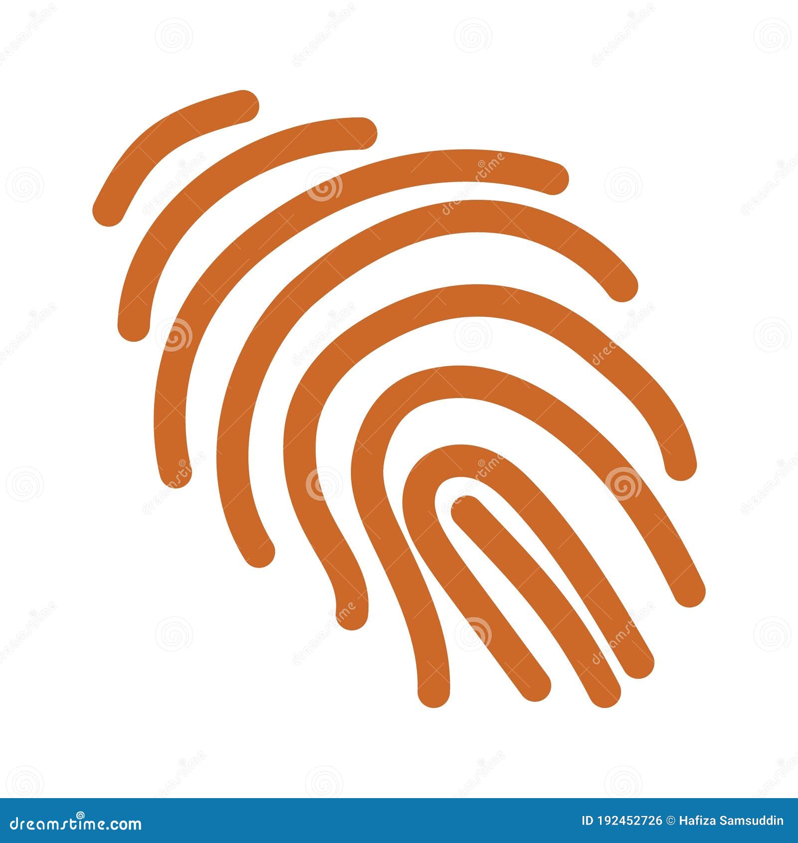 Thumbprint Outline Vector Illustration. Vector Illustration Decorative ...