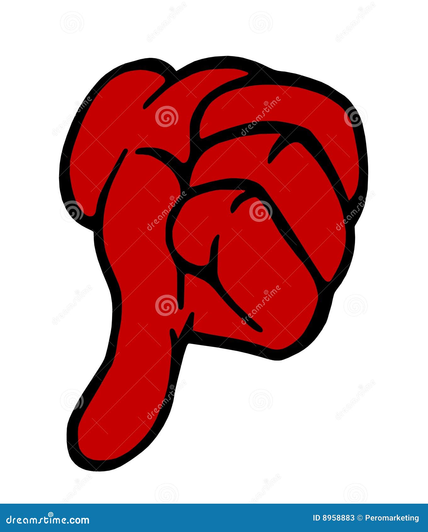 Thumbs down gesture stock vector. Illustration of disapproval - 8958883