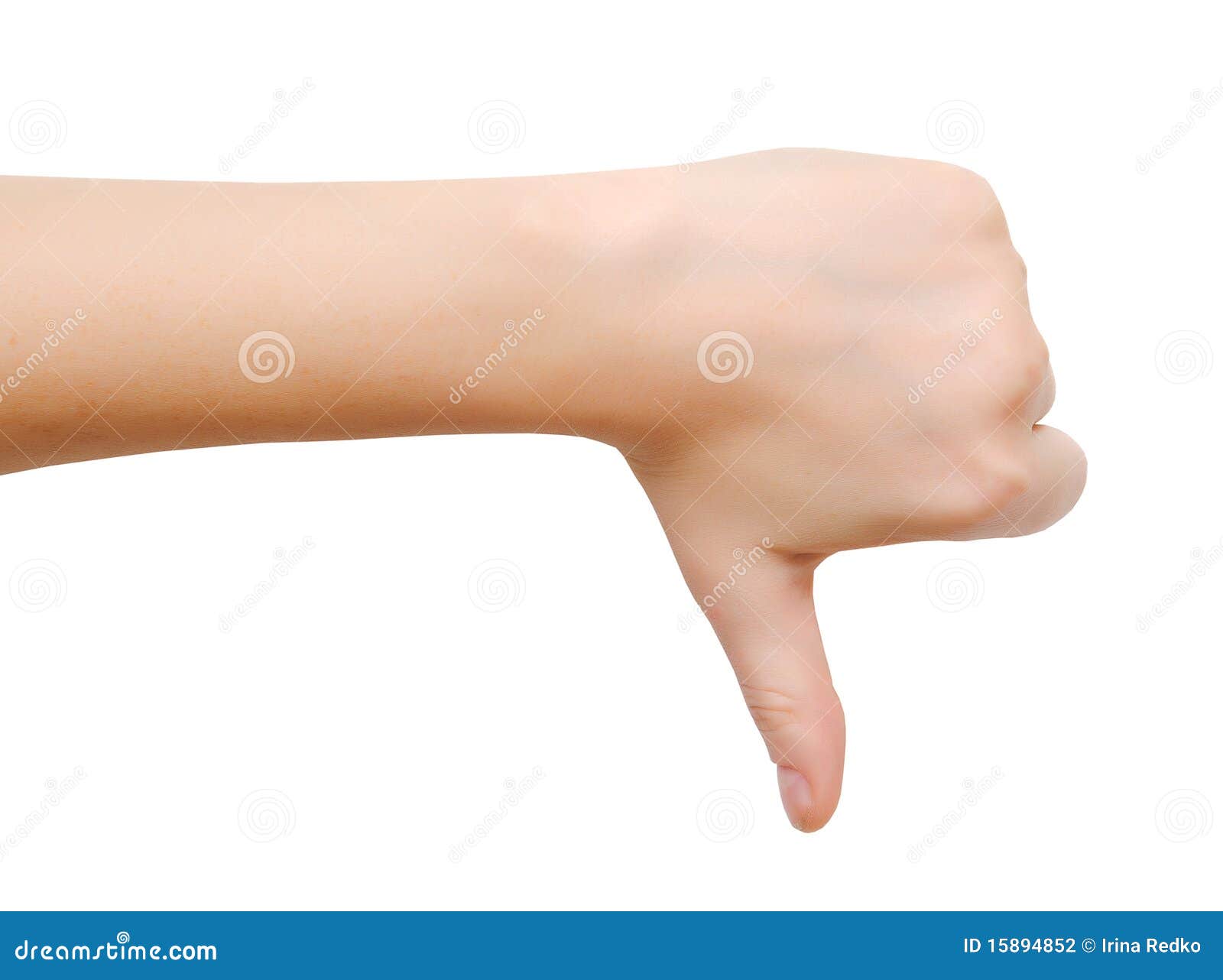 Thumbs down hand stock photo. Image of sign, holding - 15894852