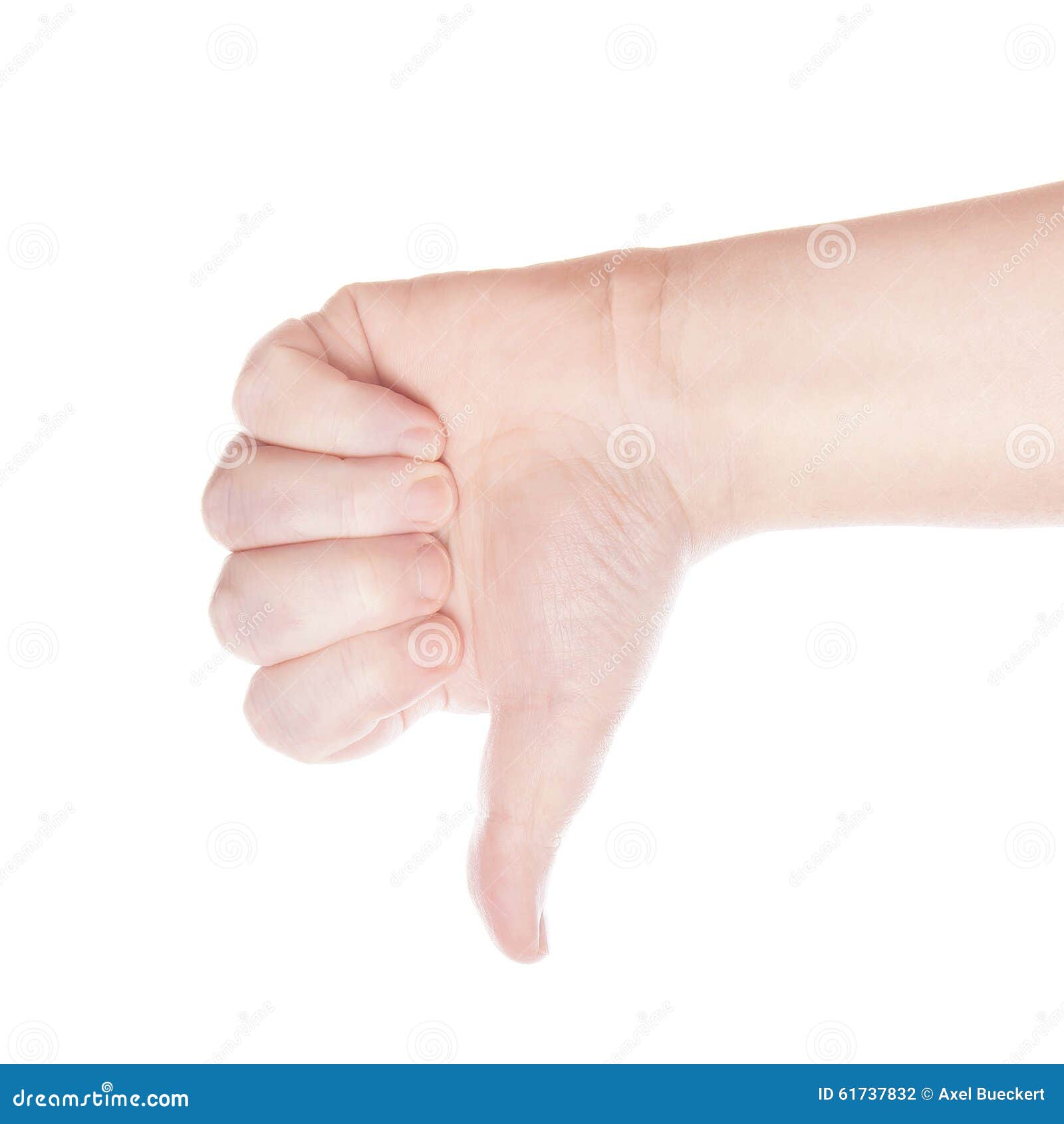 Thumbs down hand sign stock photo. Image of isolated - 61737832