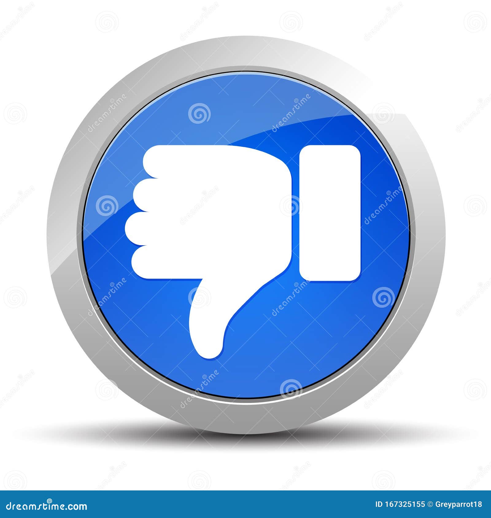 Thumbs Down Icon Blue Round Button Illustration Stock Illustration ...