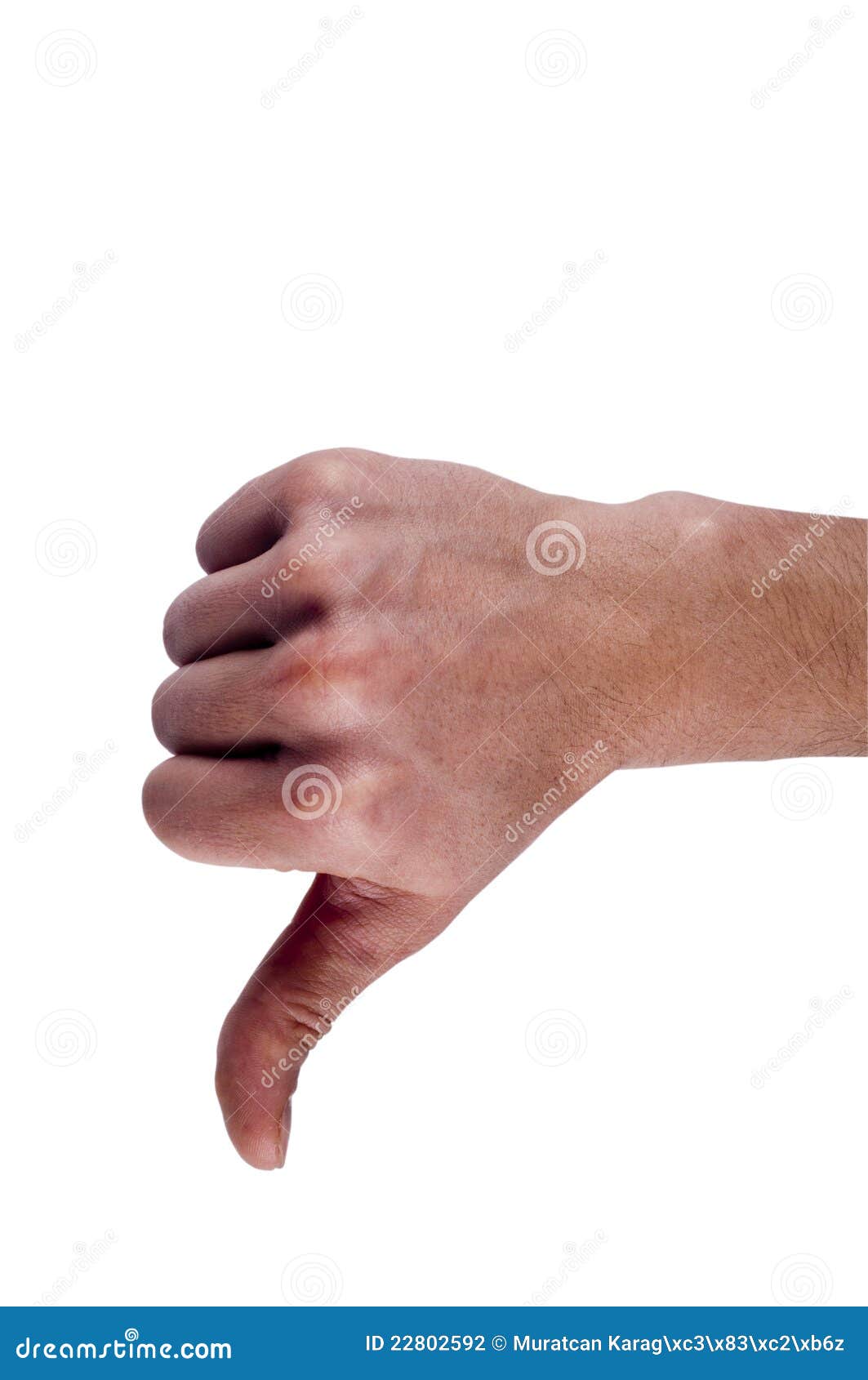 Thumbs Down male hands stock photo. Image of sign, suit - 22802592