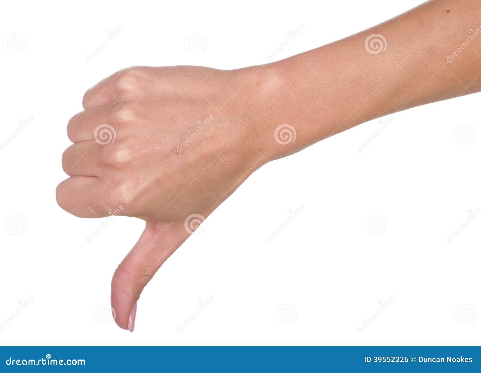 Thumbs Down Negative Sign stock photo. Image of adult - 39552226