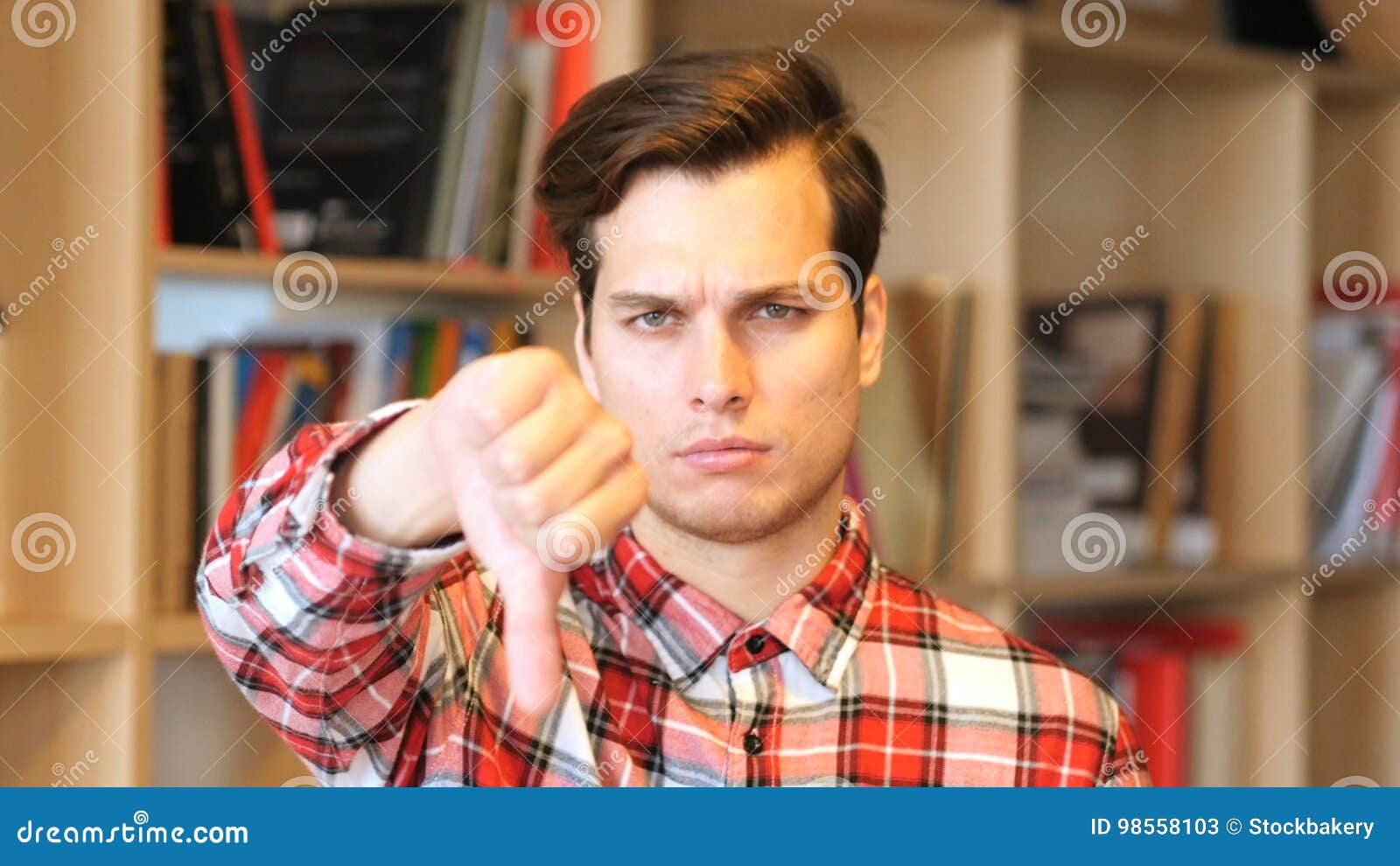 Unsatisfied Young Lady Showing Disapproval Sign Royalty-Free Stock ...