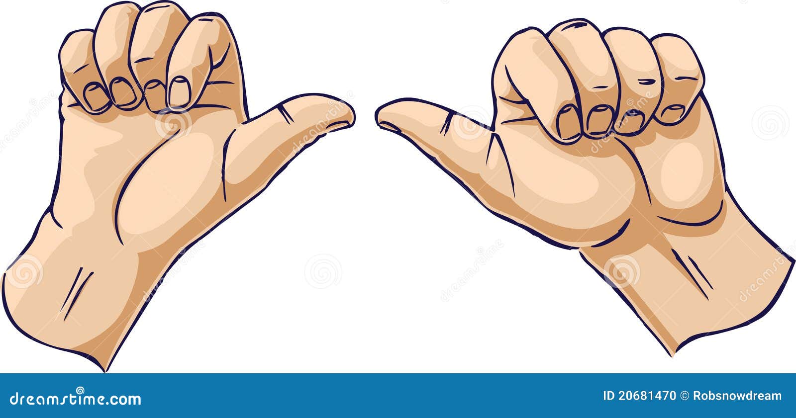 Thumbs Pointing In Toward Each Other Stock Photo - Image: 20681470