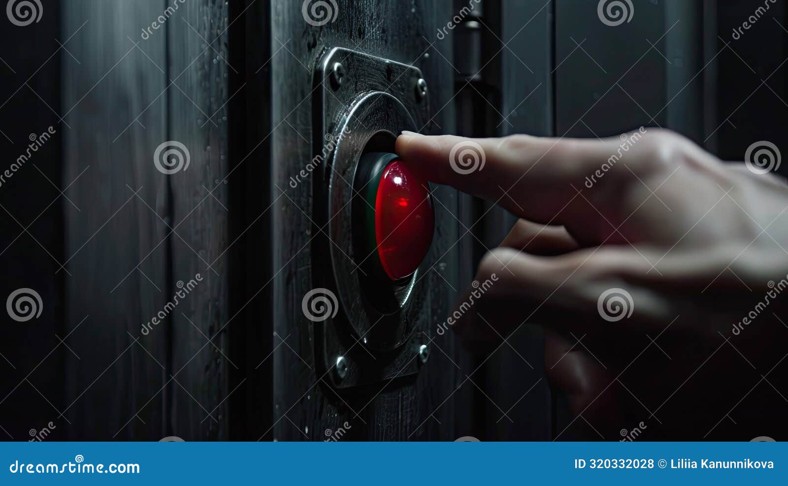Thumbs Pressing the Red Button, Illustrating the Decisive Action with a ...