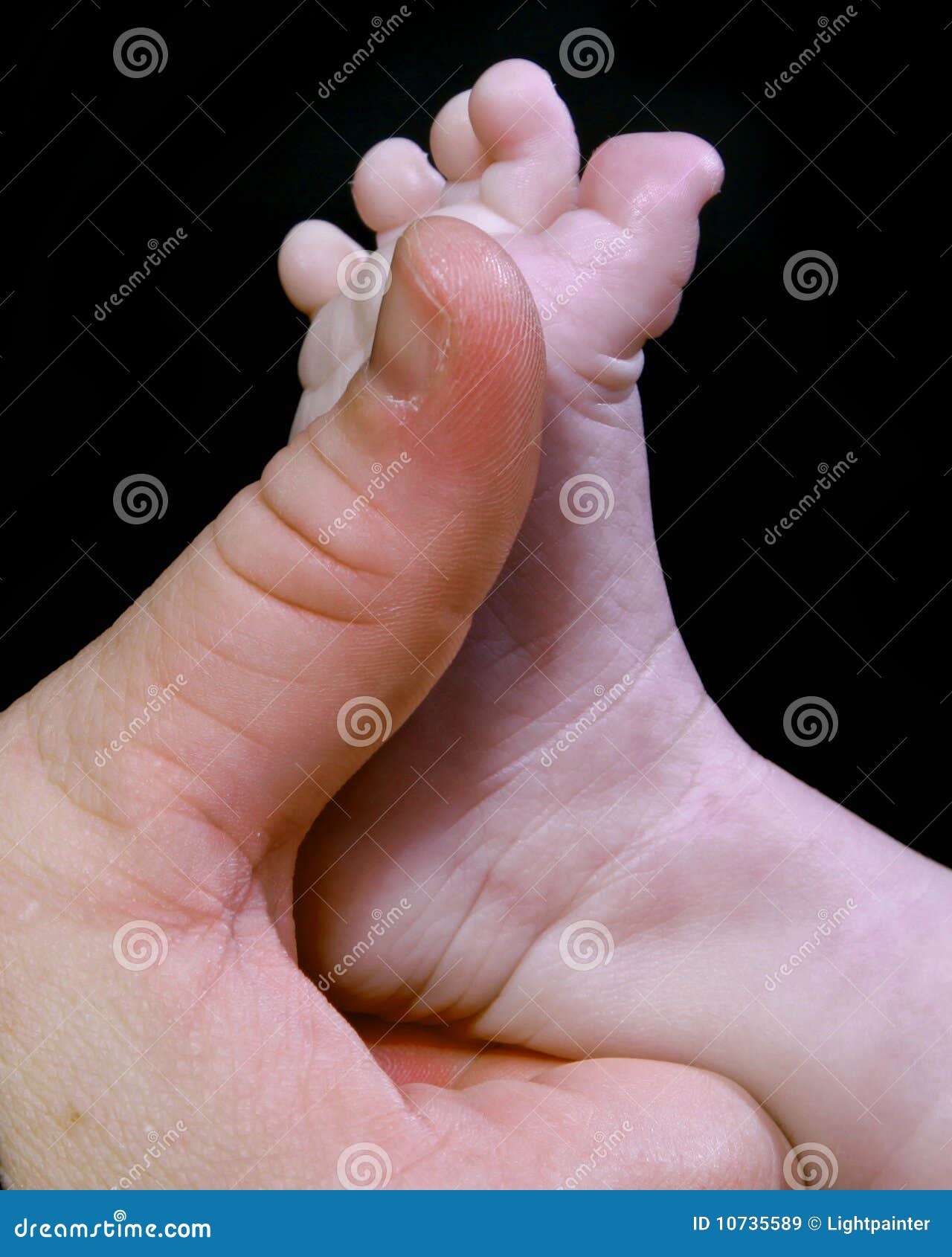 Thumbs up stock image. Image of baby, toes, foot, infant - 10735589