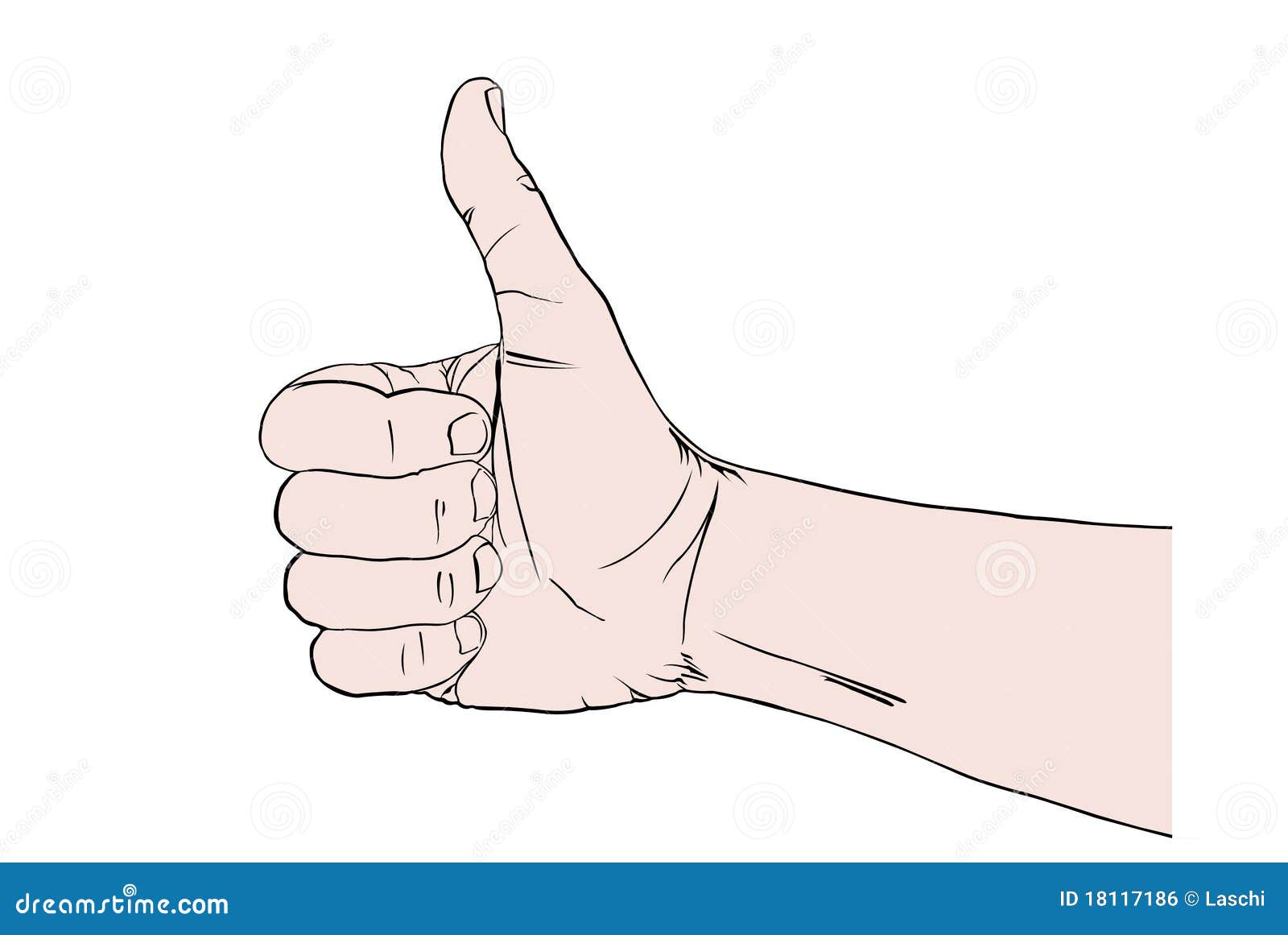 Thumbs up stock vector. Illustration of good, perfect - 18117186
