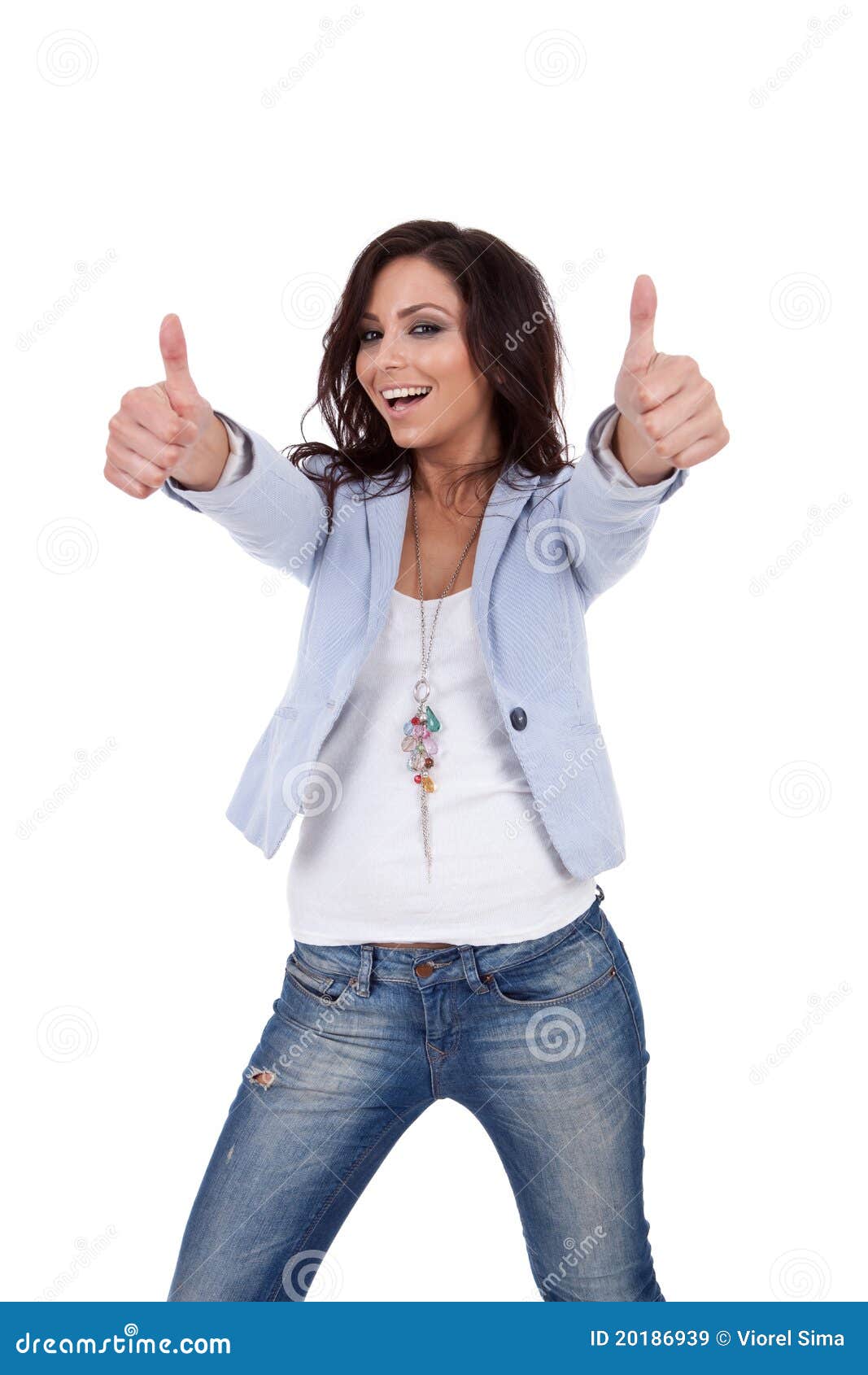 Thumbs up! stock image. Image of expression, hair, casual - 20186939