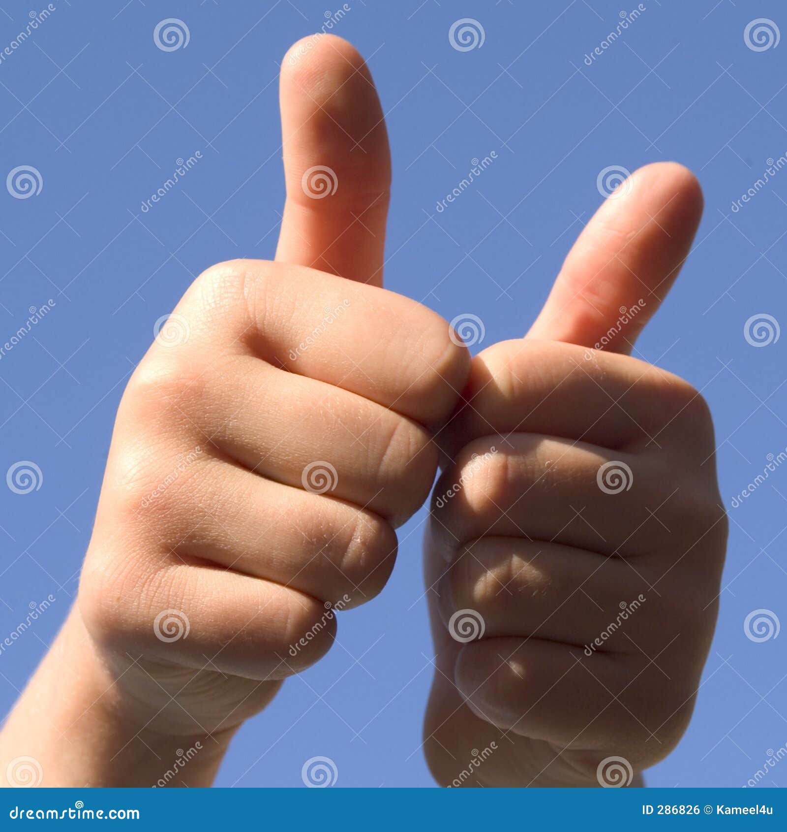 Thumbs up ! stock photo. Image of hand, approve, blue, grip - 286826