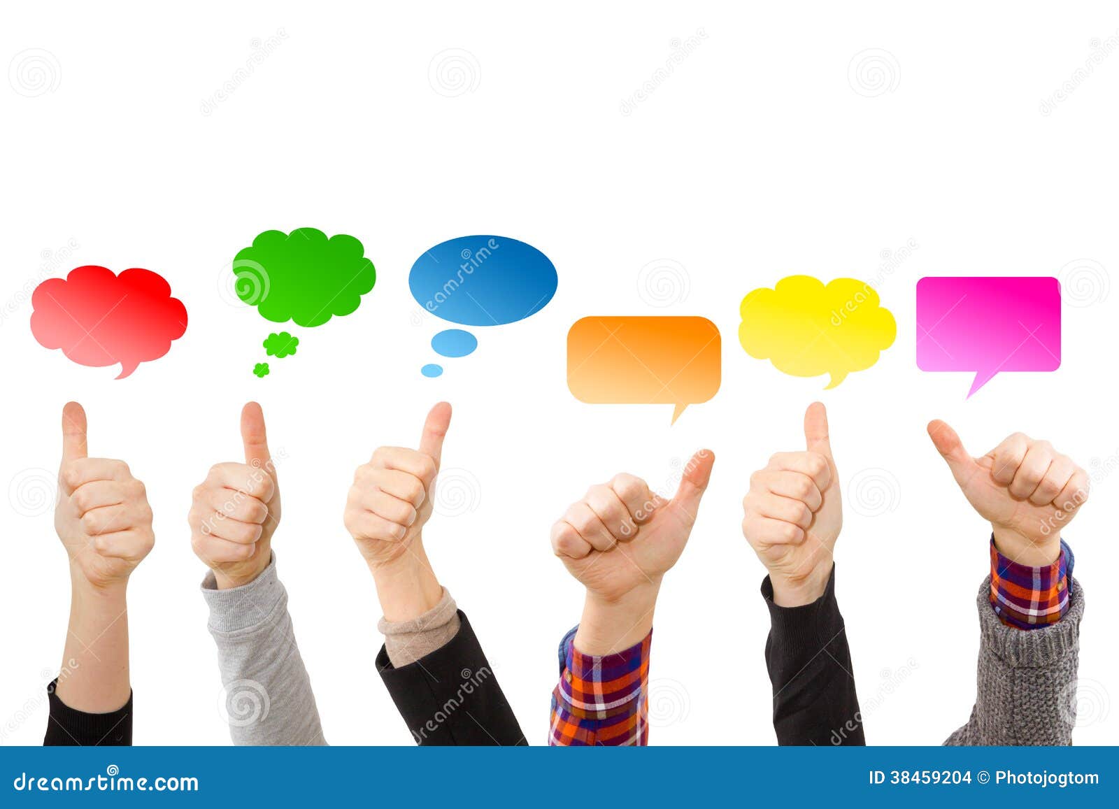 Colorful Thumb Up Like Hand Symbol People Stock Photos - Free & Royalty ...