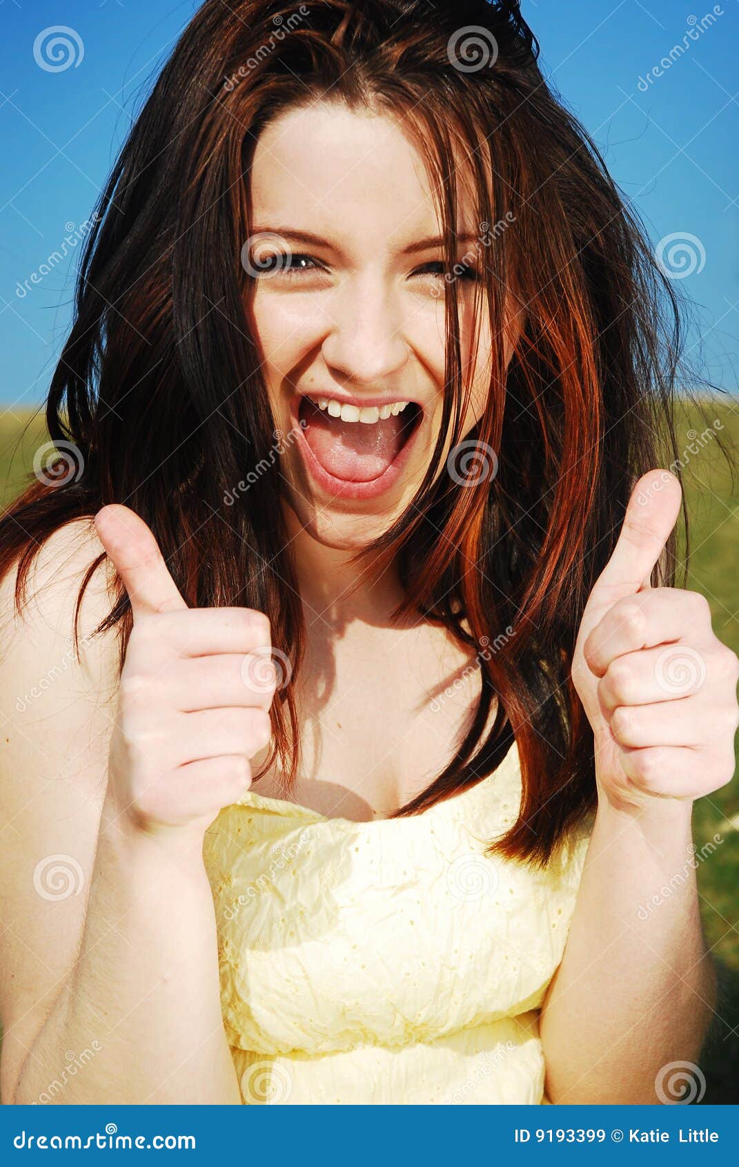 Thumbs up! stock image. Image of laughing, grass, okay - 9193399