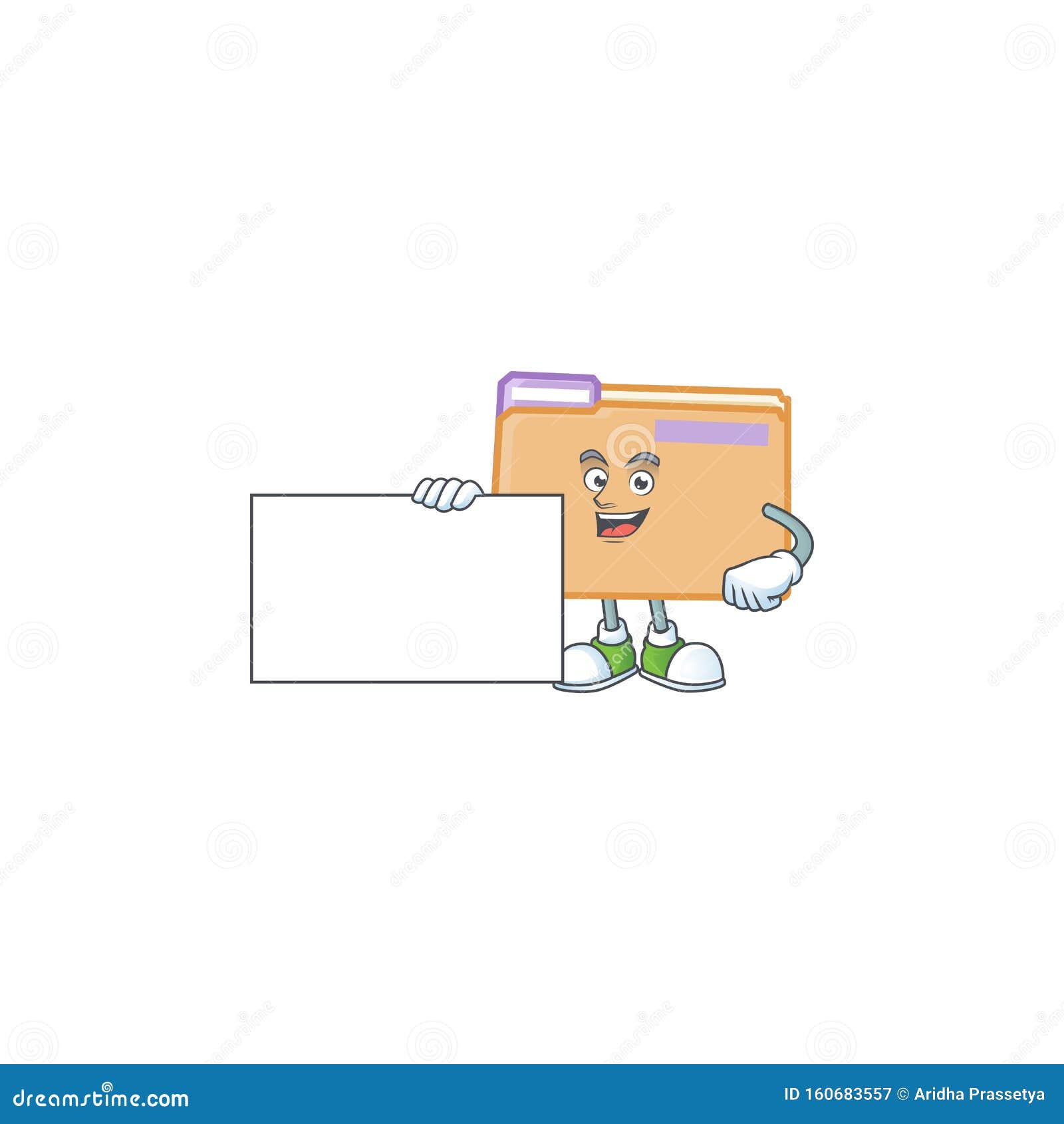 Thumbs Up with Board Folder for Saving a File Document Stock Vector ...