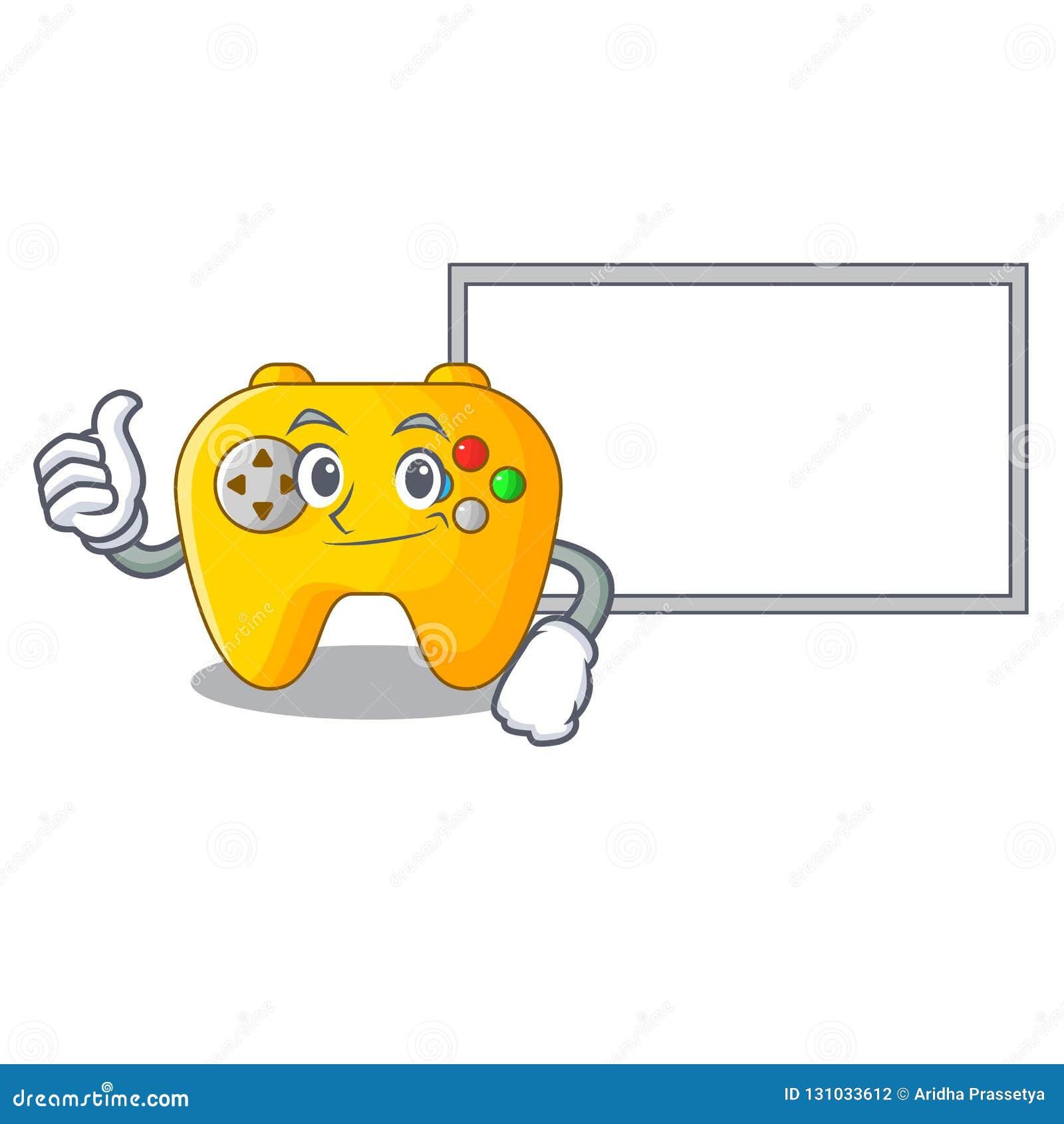 Thumbs Up with Board Modern Game Shaped Controller Cartoon Wood Stock ...