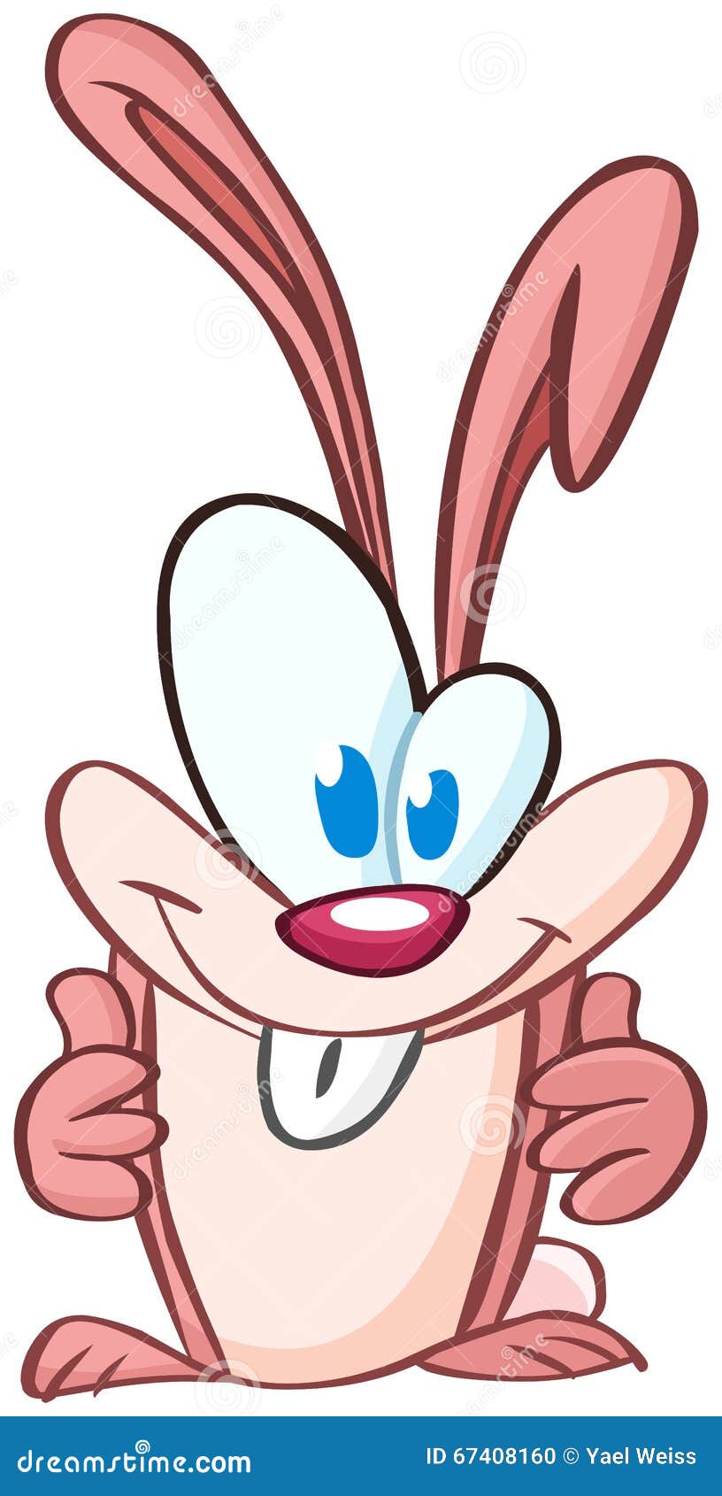 Thumbs up bunny stock vector. Illustration of approve - 67408160