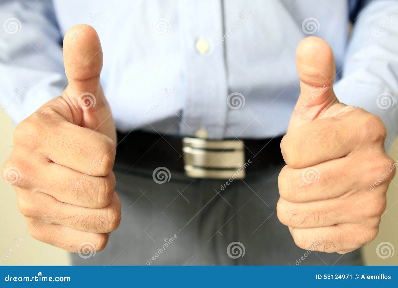 Thumbs Up Businessman. Success in the Office Stock Image - Image of ...