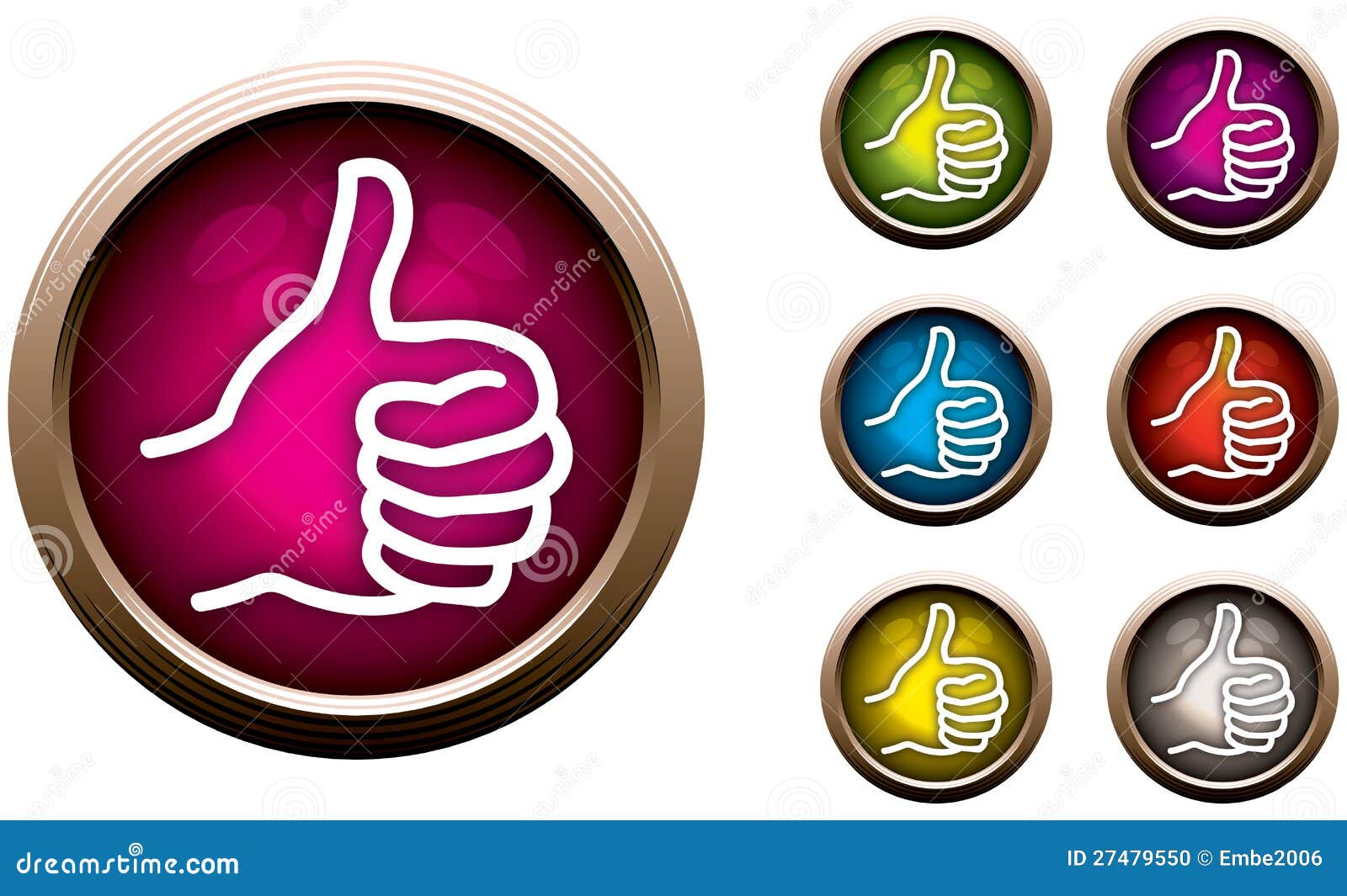 Thumbs Up Button Stock Photo - Image: 27479550