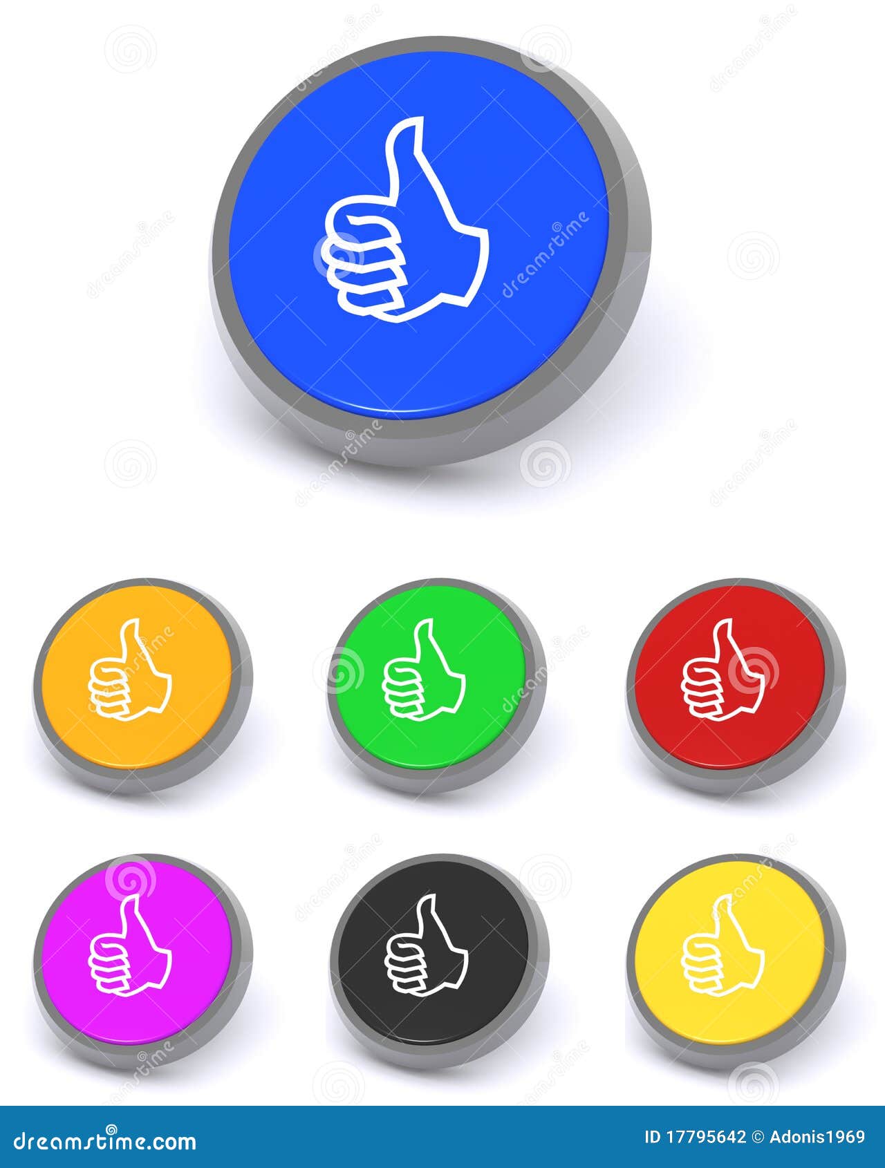 Thumbs Up Buttons Stock Photography | CartoonDealer.com #17795642