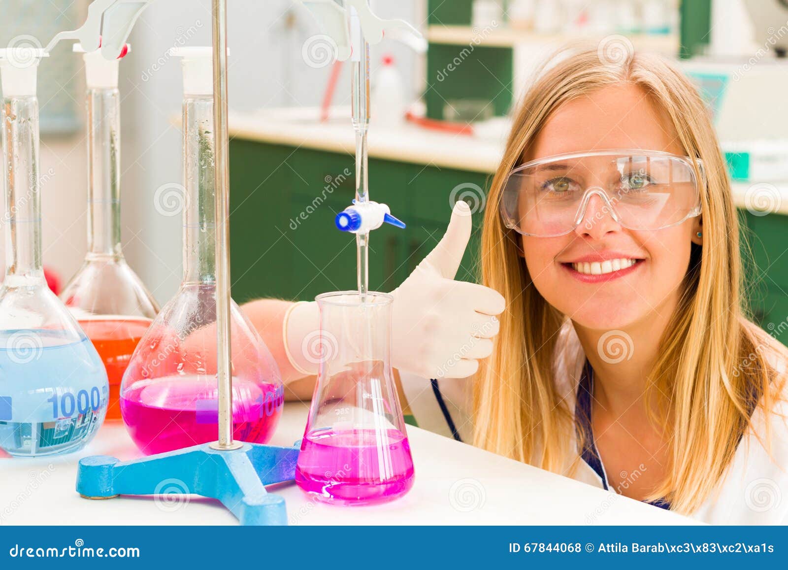 Thumbs up for Chemistry stock photo. Image of check, plastic - 67844068