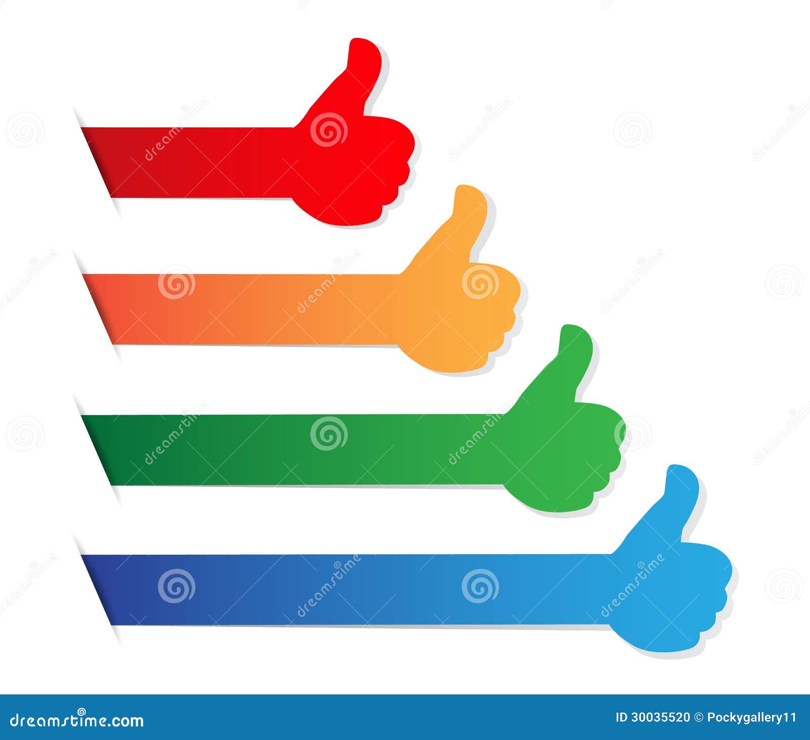 Thumbs up color blank tag stock vector. Illustration of fresh - 30035520