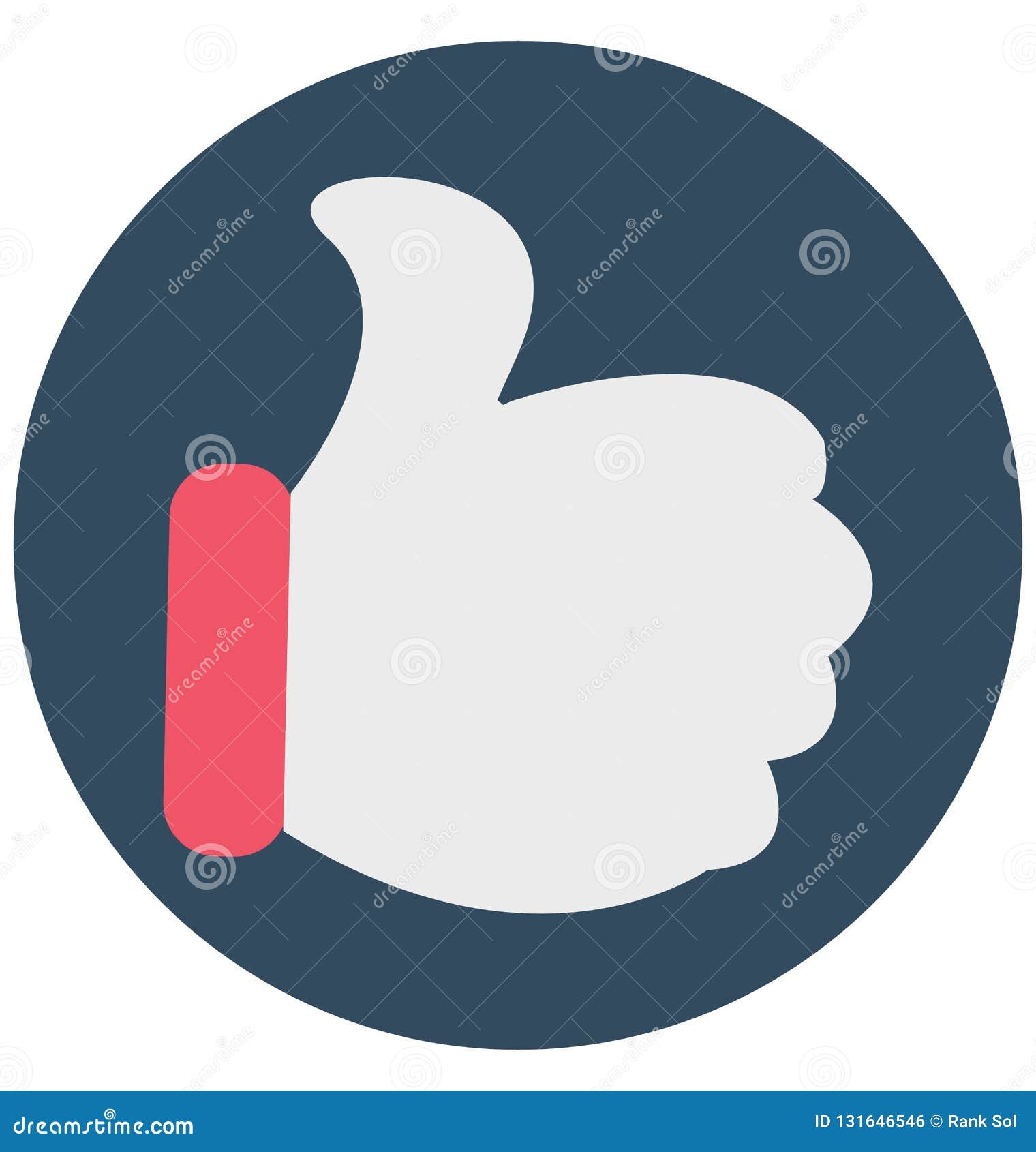 Thumbs Up Color Isolated Vector Icon that Can Be Easily Edit or ...