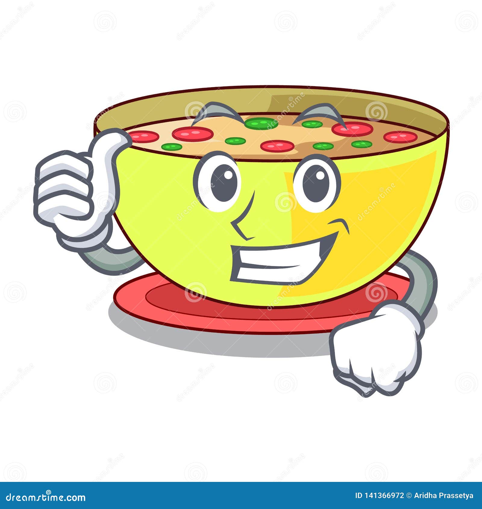 Thumbs Up Corn Chowder Isolated with the Character Stock Vector ...
