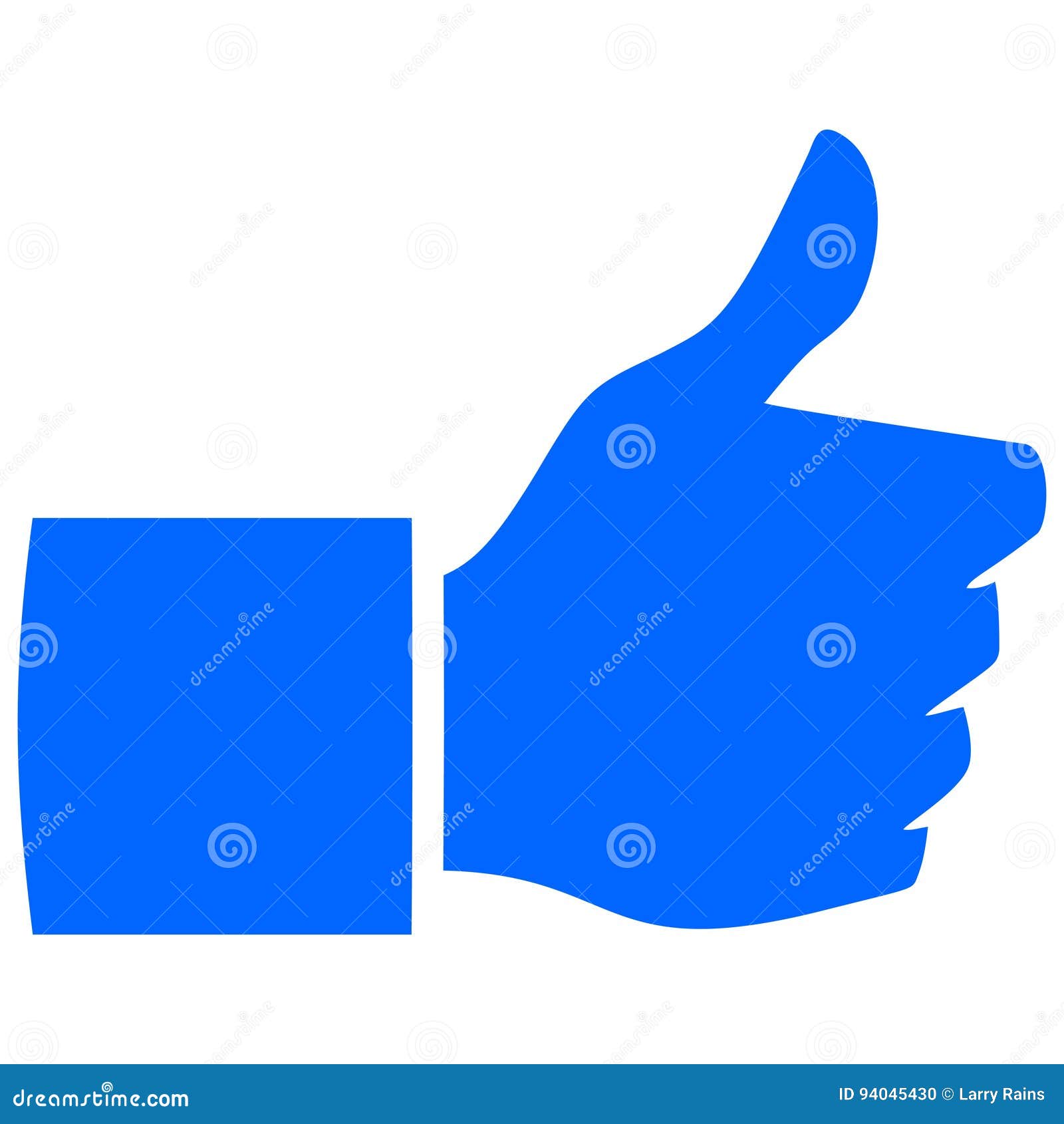 Thumbs Up Flat Symbol stock vector. Illustration of social - 94045430