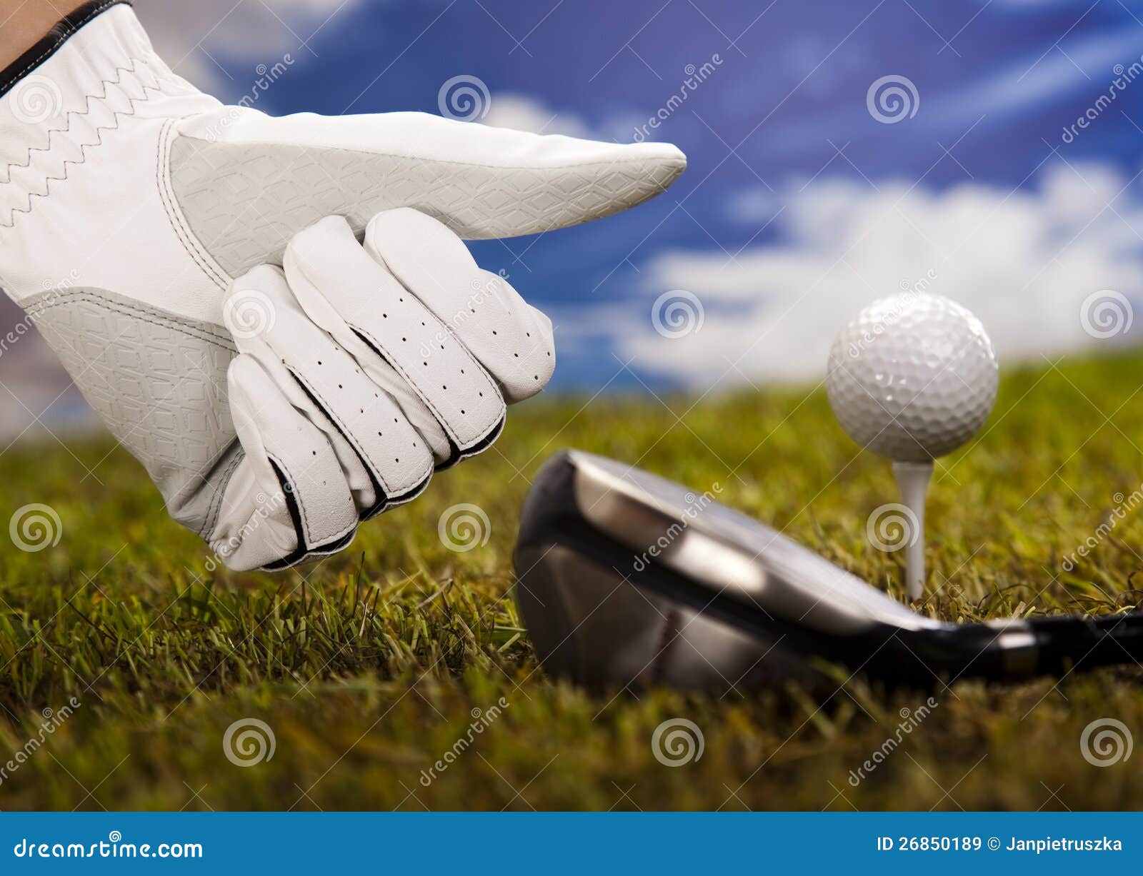 Thumbs up on golf stock image. Image of golfing, golfball - 26850189