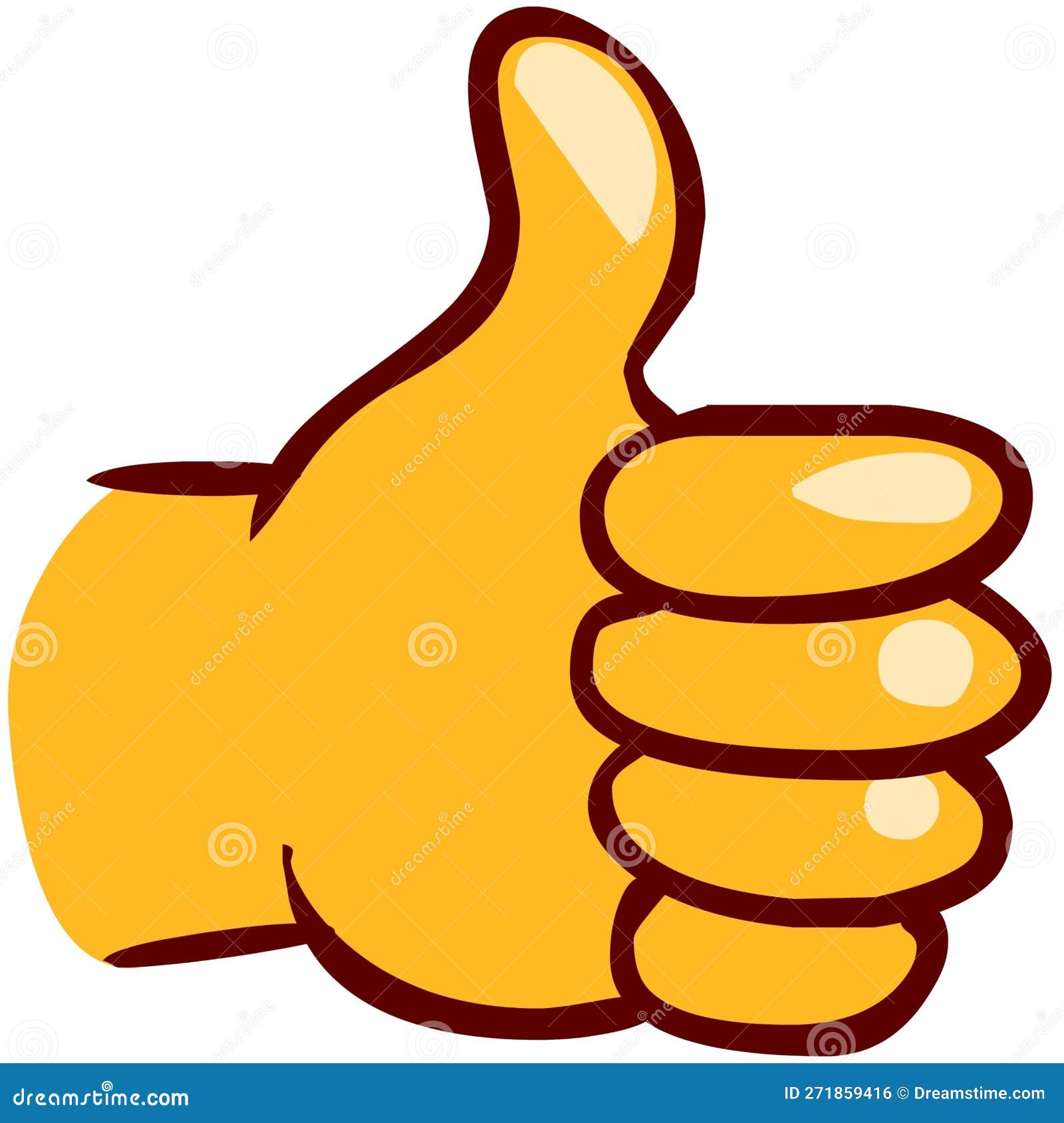 Thumbs up hand stock illustration. Illustration of animal - 271859416