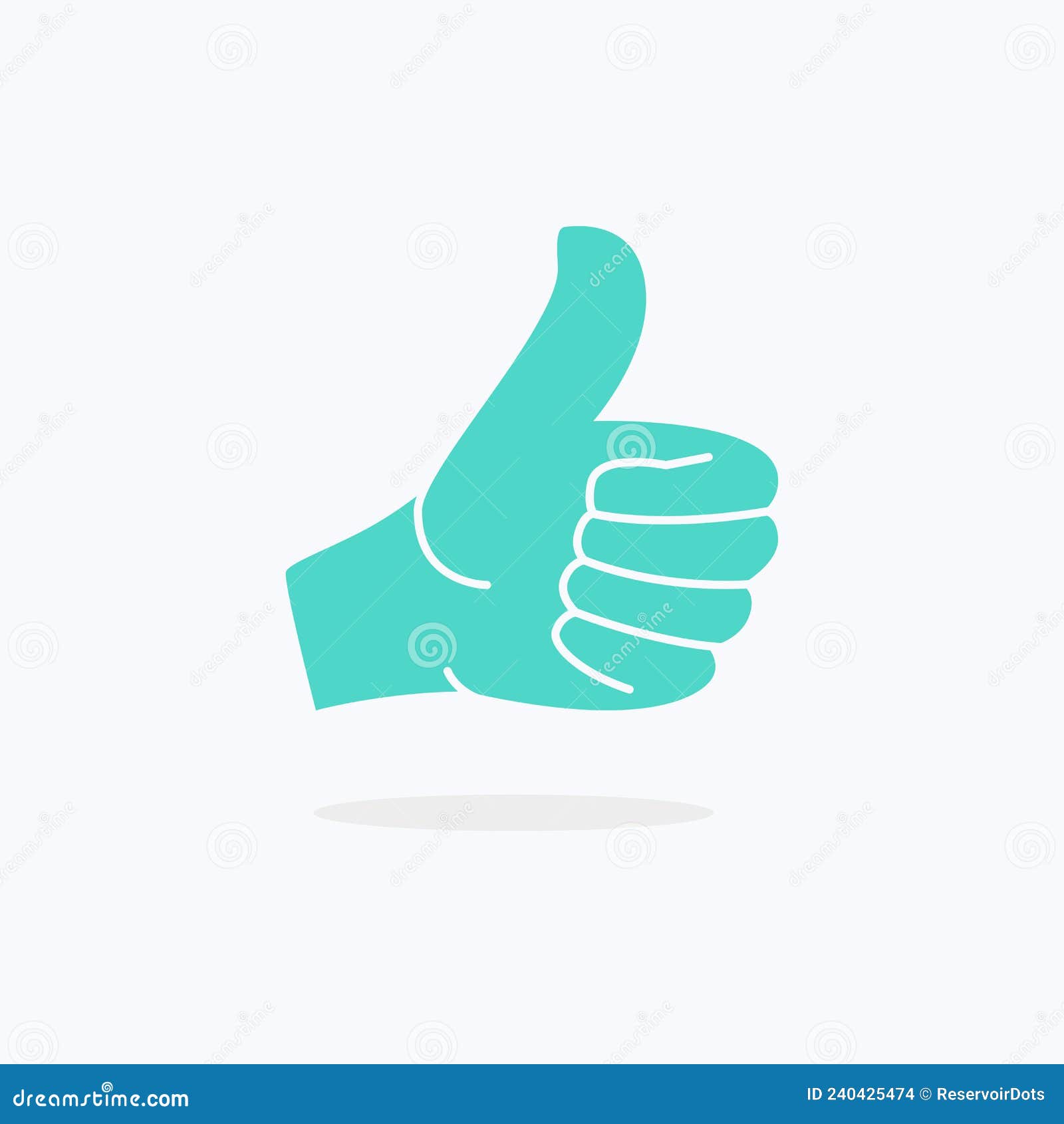 Thumbs Up Hand Vector Icon stock vector. Illustration of vote - 240425474