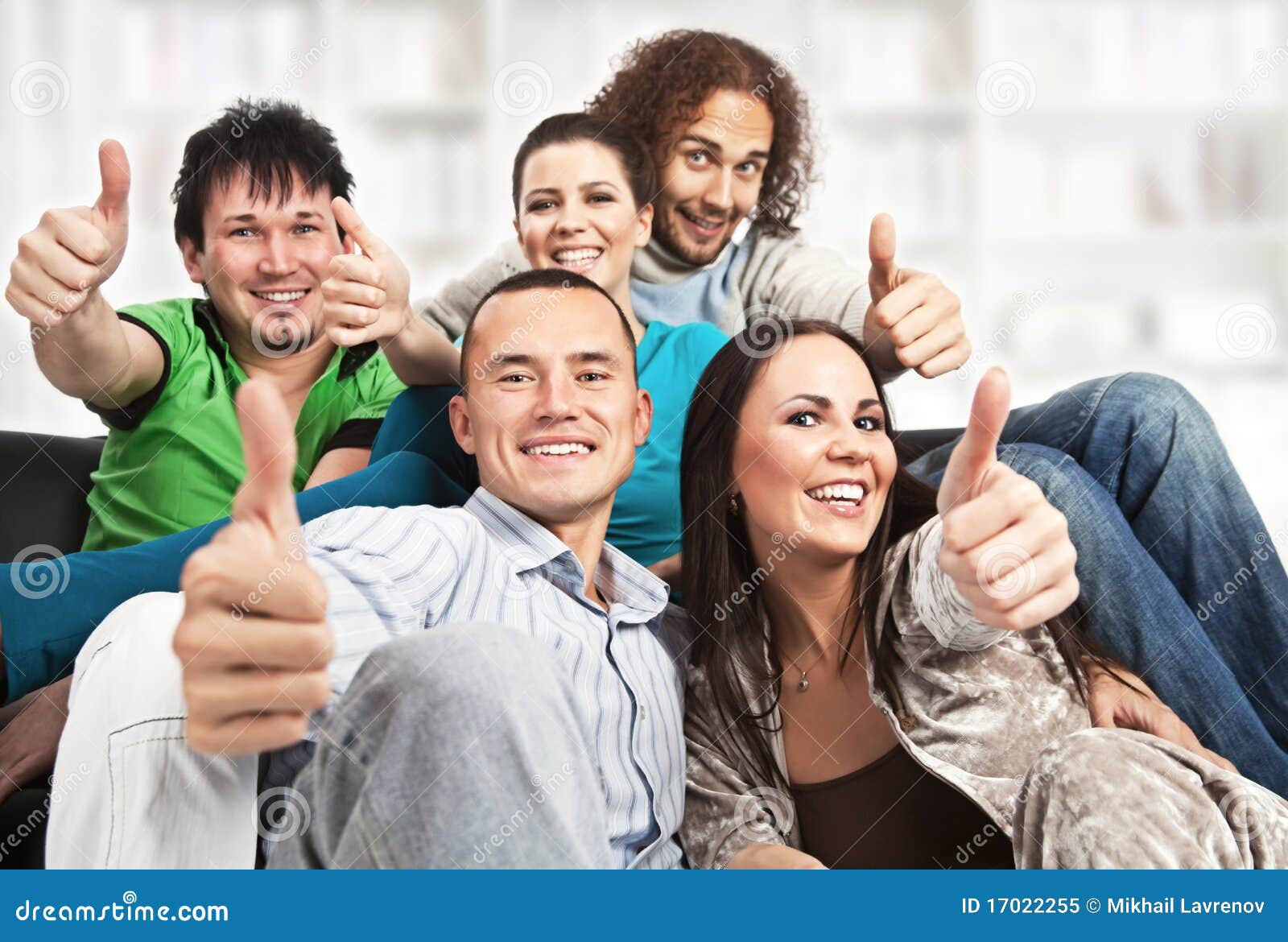 Thumbs Up - Happy Young People Stock Image - Image of people, hands ...
