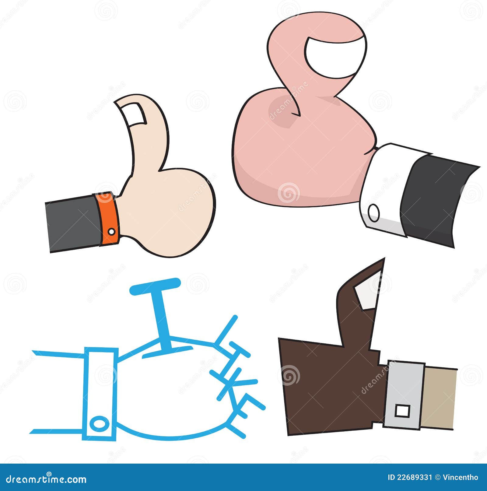 Cartoon Thumbs Up I Like Hand Sign Illustration | CartoonDealer.com ...