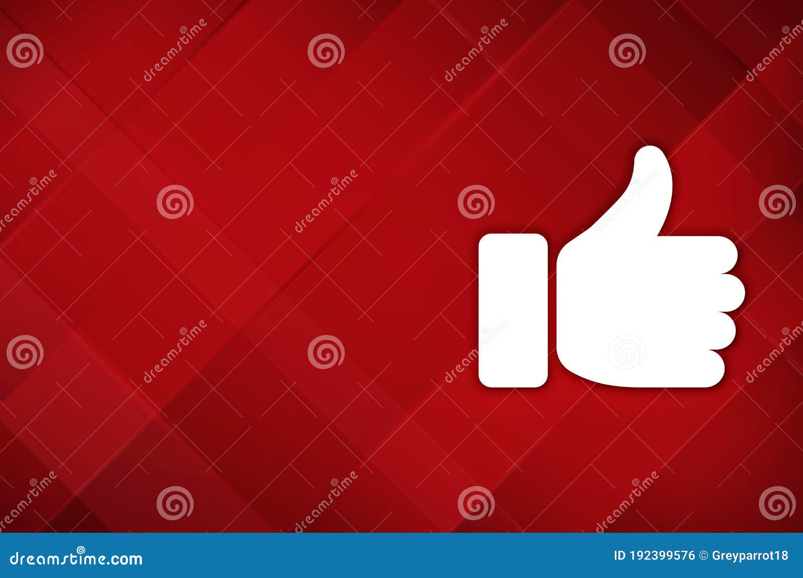 Thumbs Up Icon Modern Layout Design Abstract Red Background ...
