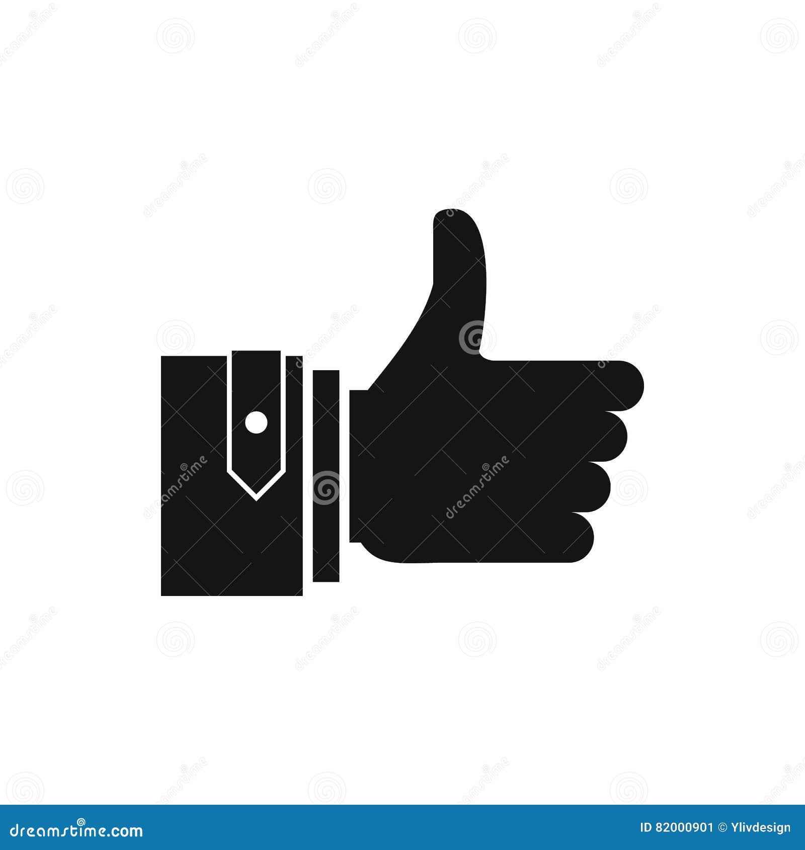 Thumbs Up Icon, Simple Style Stock Vector - Illustration of hand, like ...
